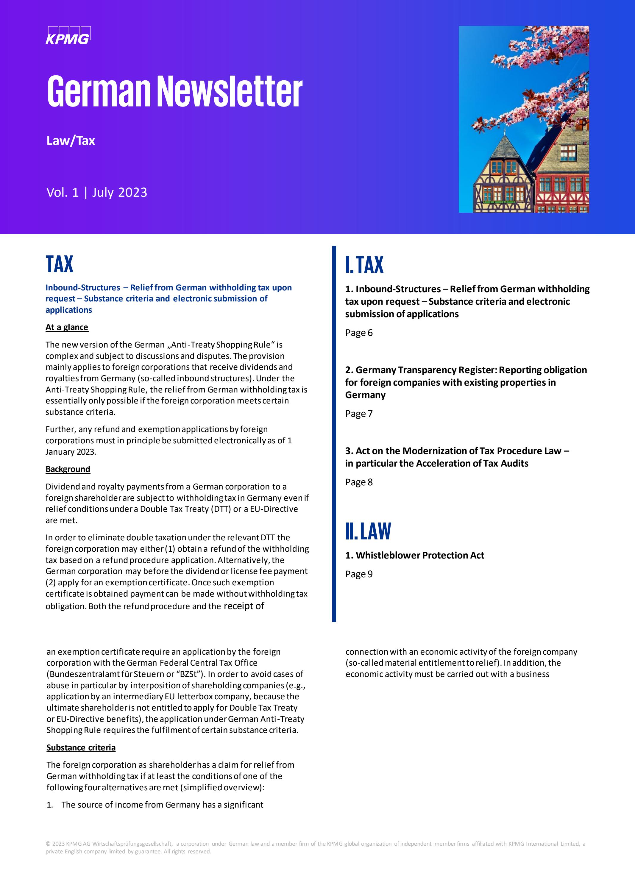 KPMG in Germany – Newsletter for Japanese Companies – July 2023 by KPMG ...