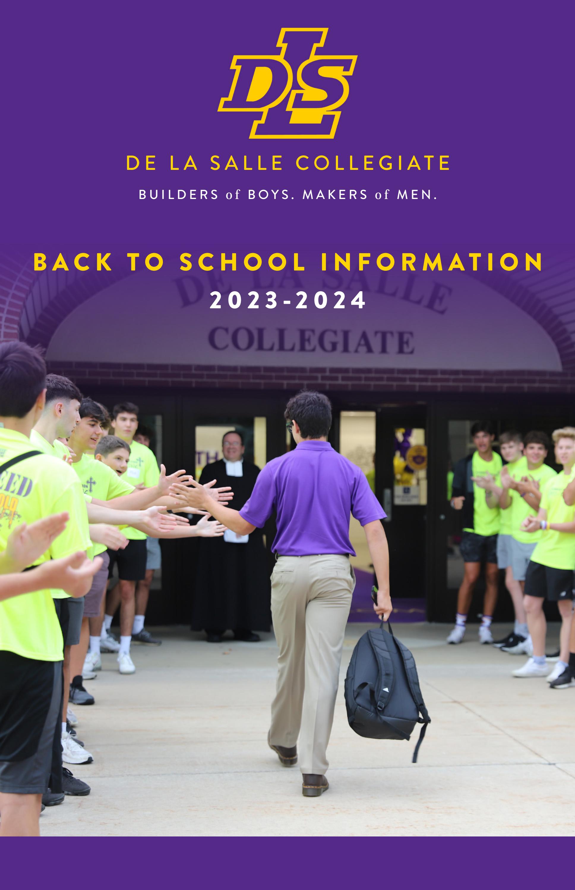Back to School Information by delasallecollegiate - Issuu