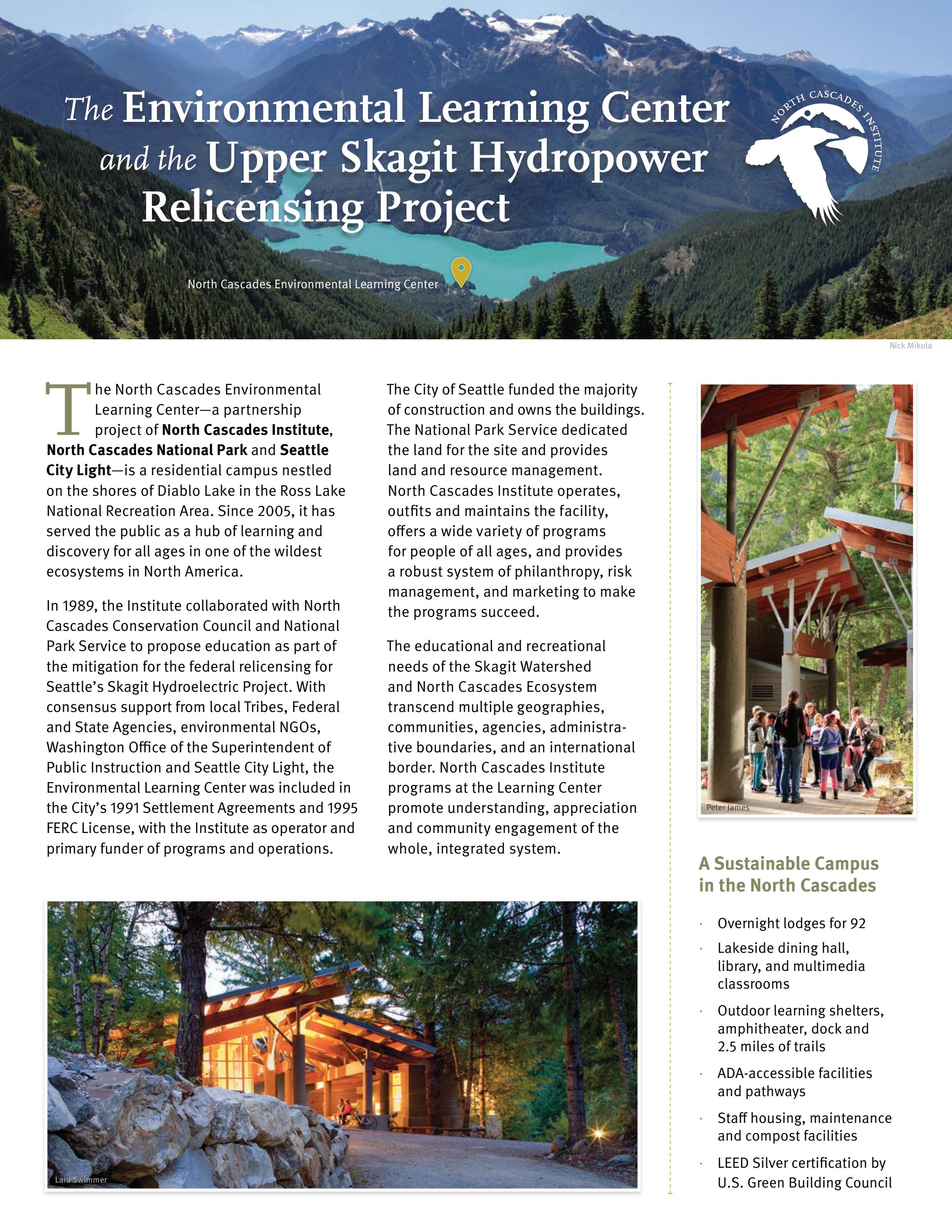 The Environmental Learning Center and the Upper Skagit Hydropower ...