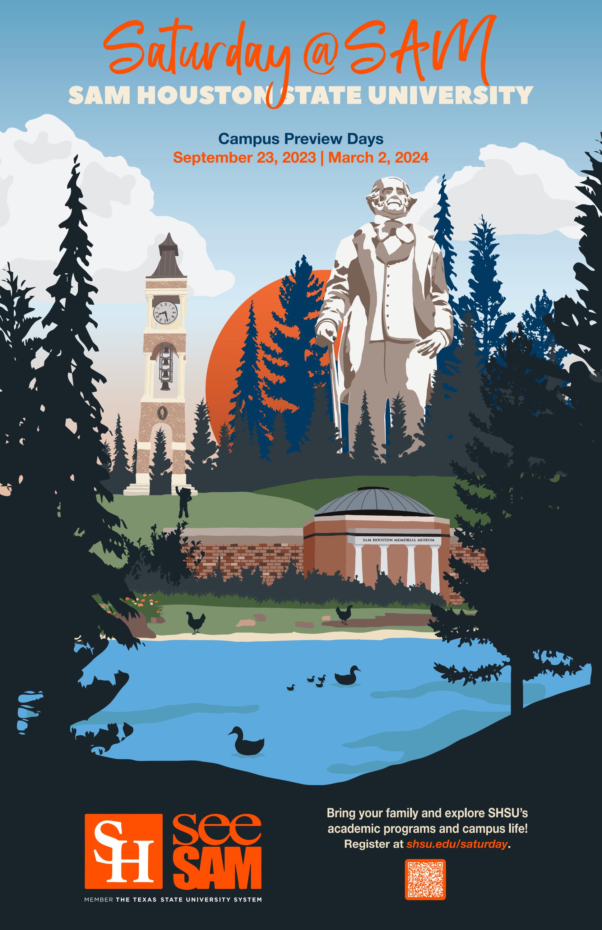 SHSU Saturday@SAM Poster 2023-2024 by samhoustonstateuniversity - Issuu