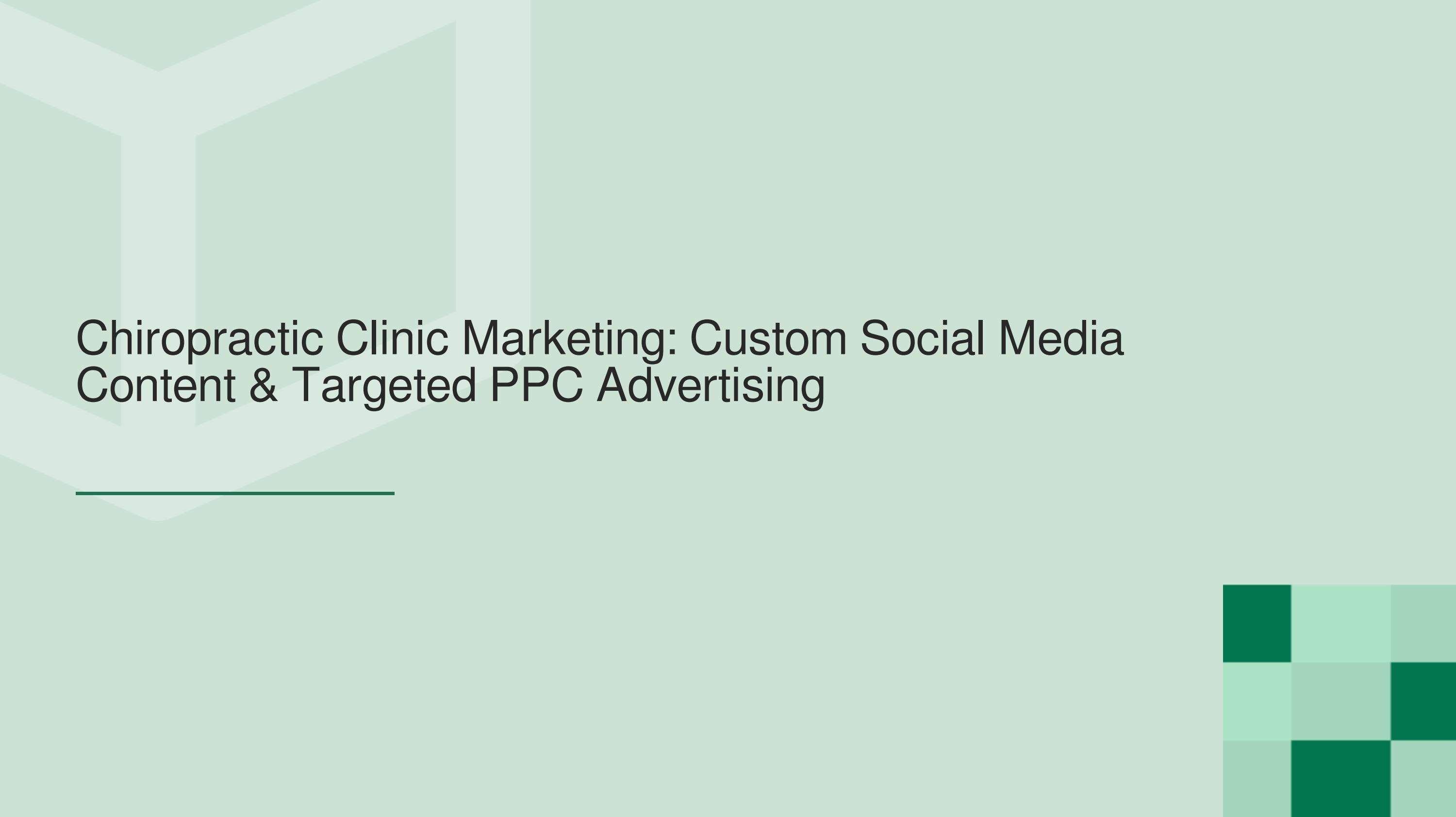 Chiropractic Clinic Marketing: Custom Social Media Content Creation ...