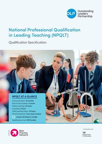 NPQLT - National Professional Qualification in Leading Teaching by Best ...