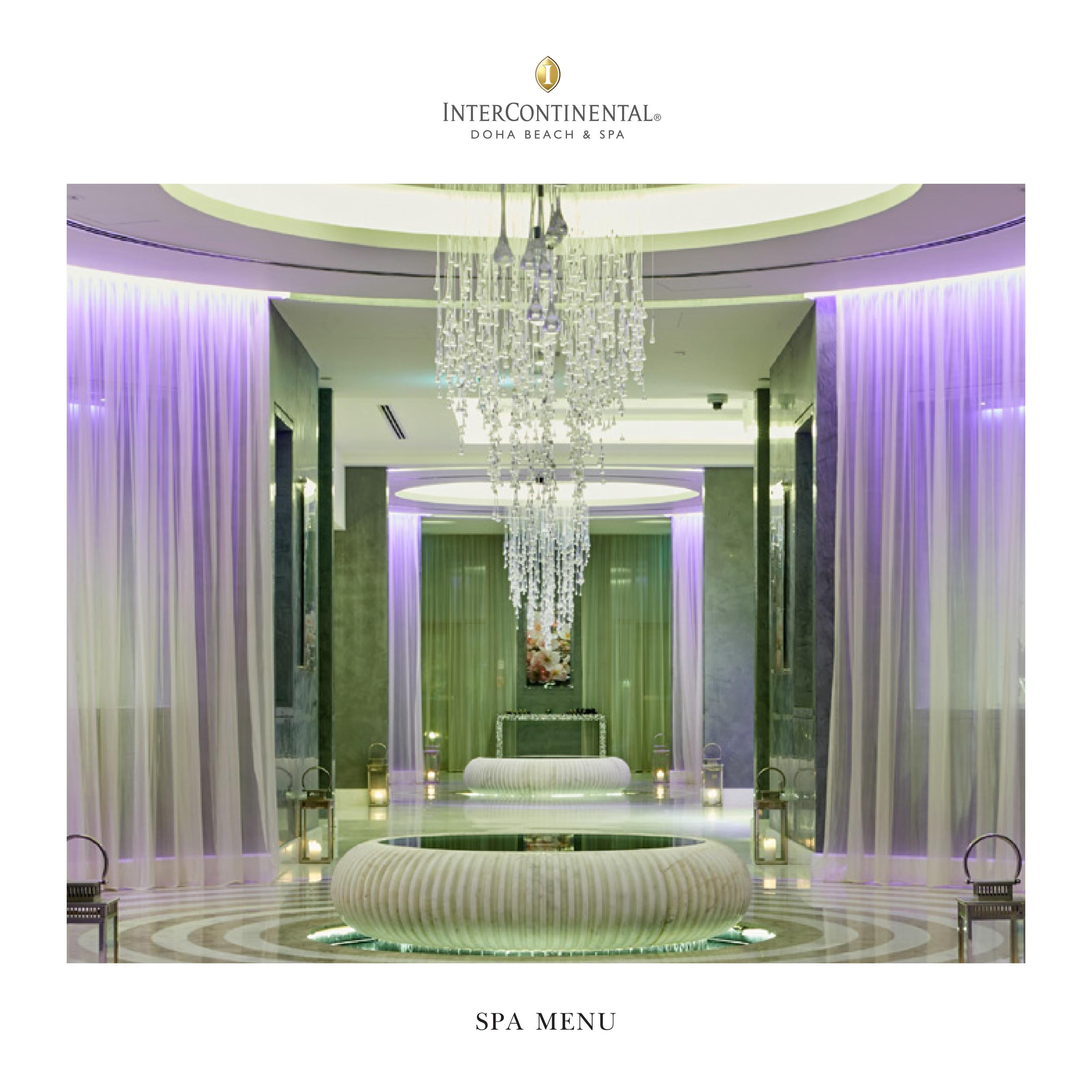 InterContinental Beach & Spa | Spa InterContinental Menu by ...