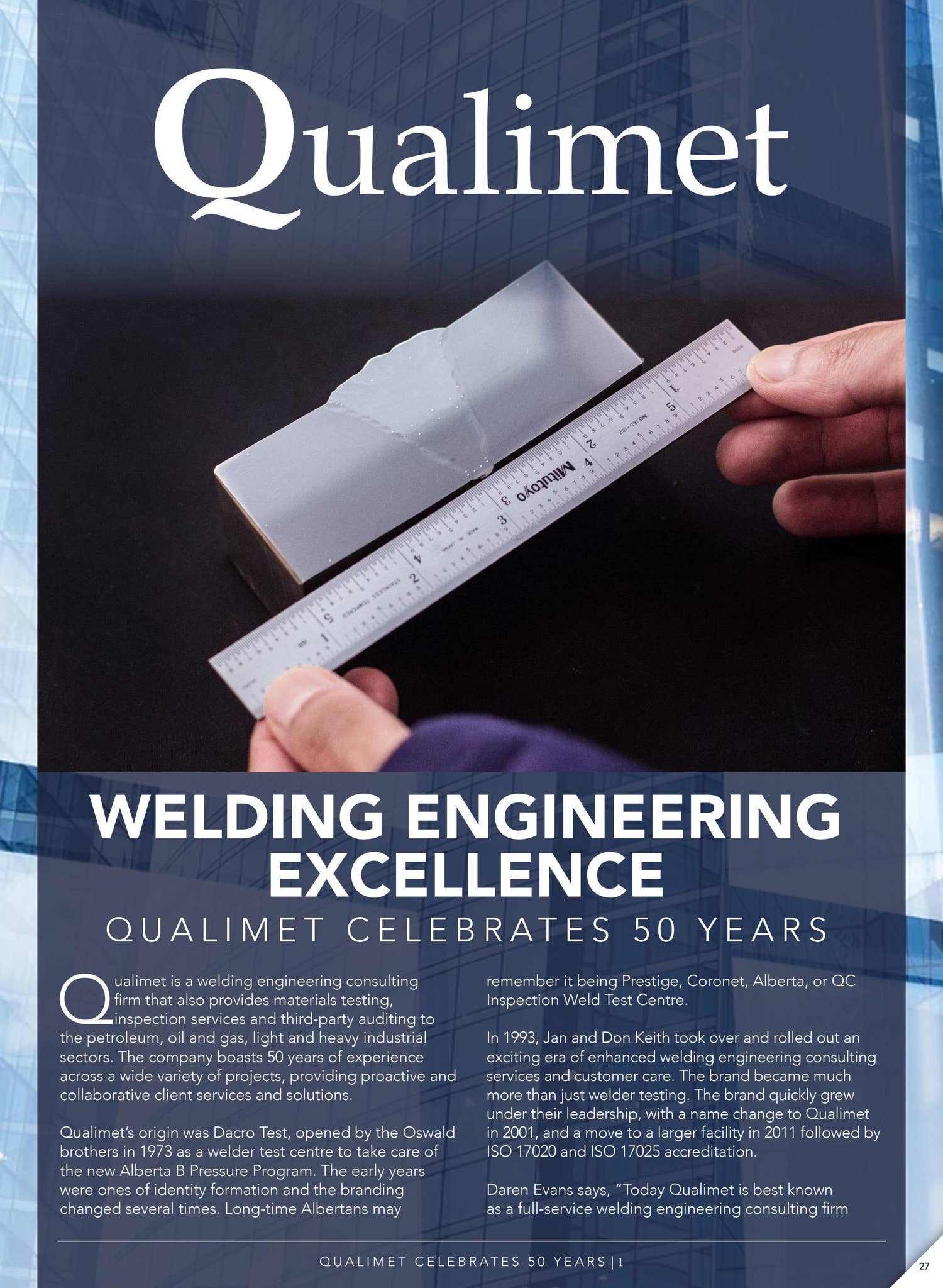 Qualimet - Celebrating 50 years by Business in Edmonton Magazine - Issuu