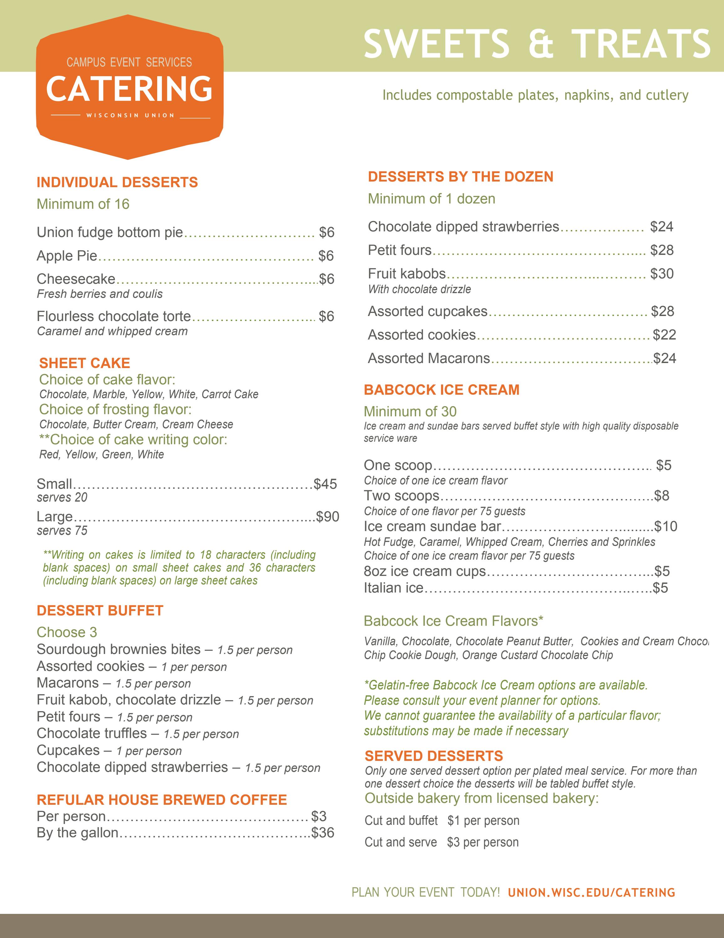 Grainger Sweets & Treats Menu 2024 by Wisconsin Union - Issuu