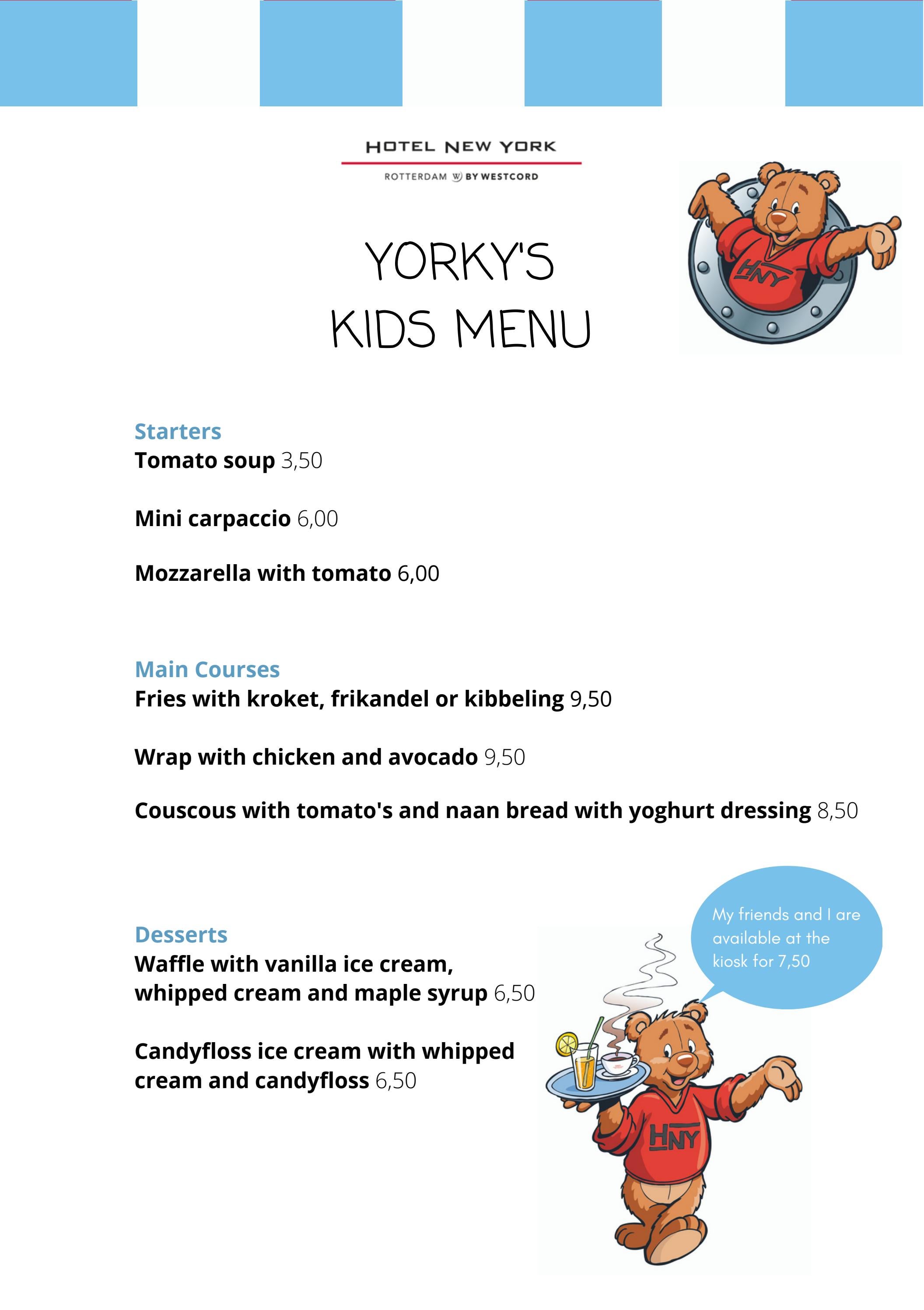 Kinder menu ENG by WestCord Hotels BV - Issuu