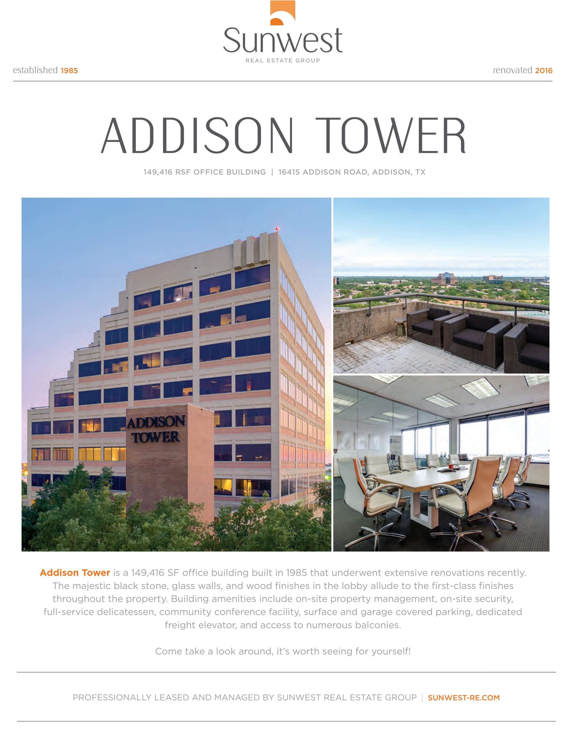 Wolfpack Brochure - Addison Tower Brochure (2016) by Colliers - Issuu