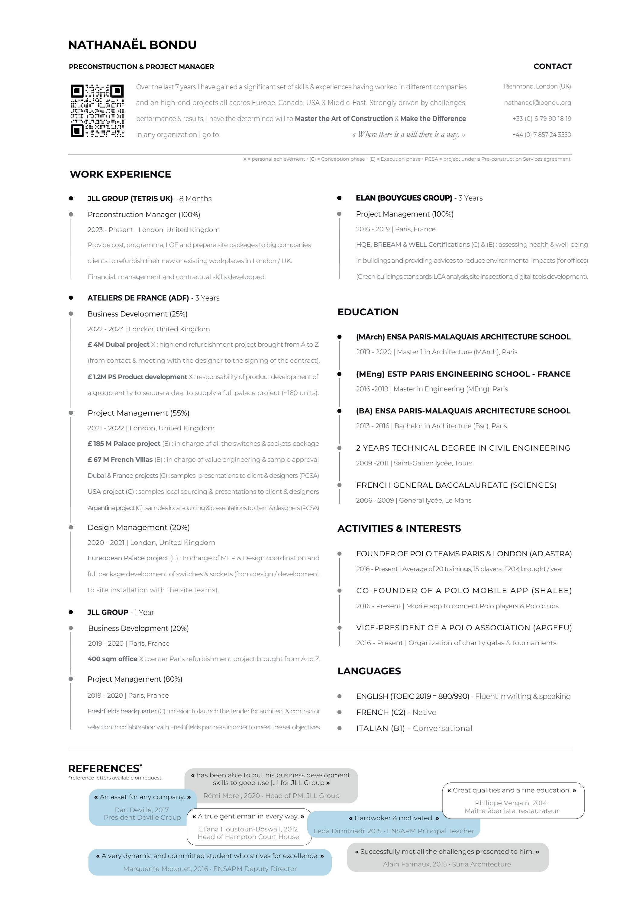 Nathaniel Bondu • Work & Experience [2023] by Nathanaël Bondu - Issuu