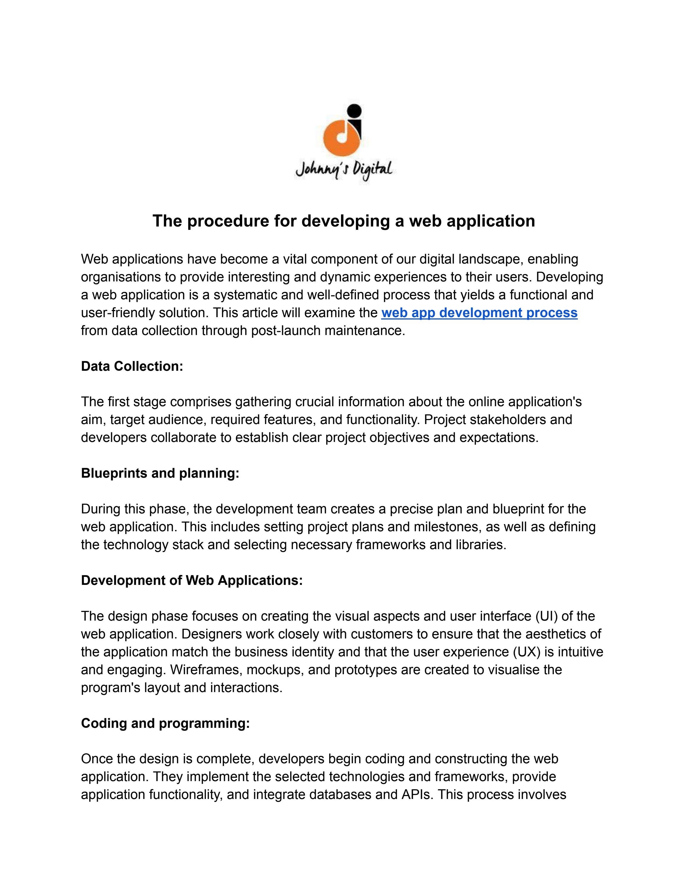 The procedure for developing a web application by johnnydigital - Issuu