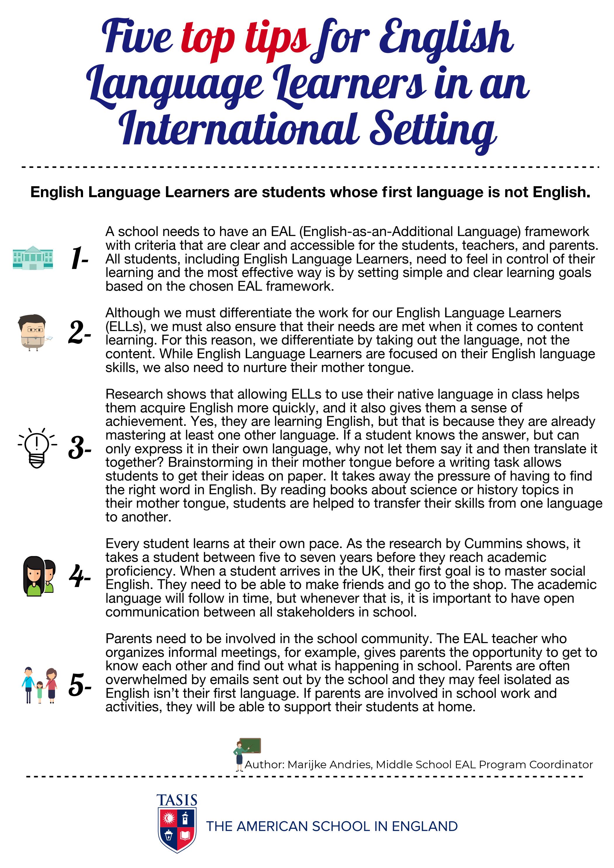 TASIS England | Five Top Tips For English Language Learners In An ...