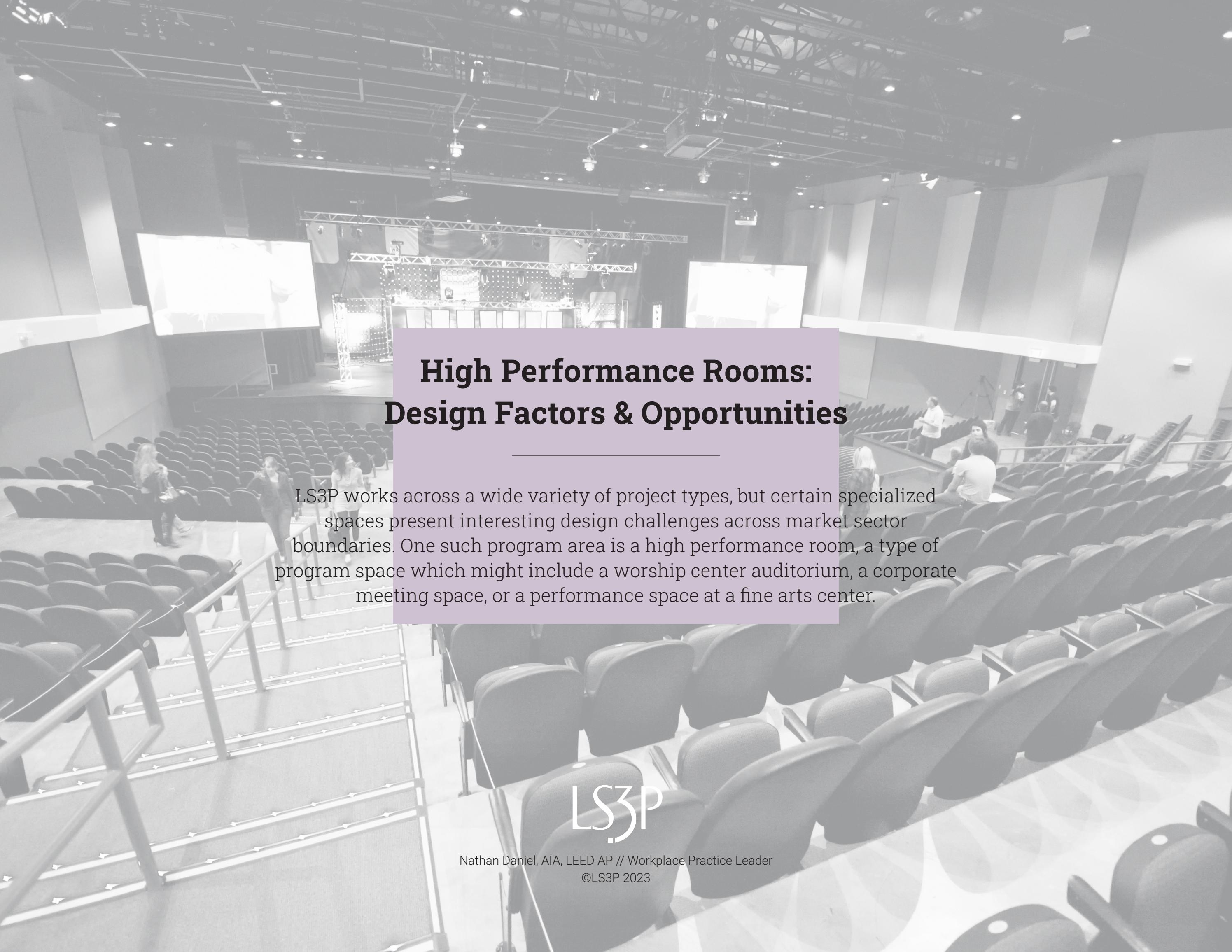 High Performance Rooms: Design Factors & Opportunities by LS3P - Issuu