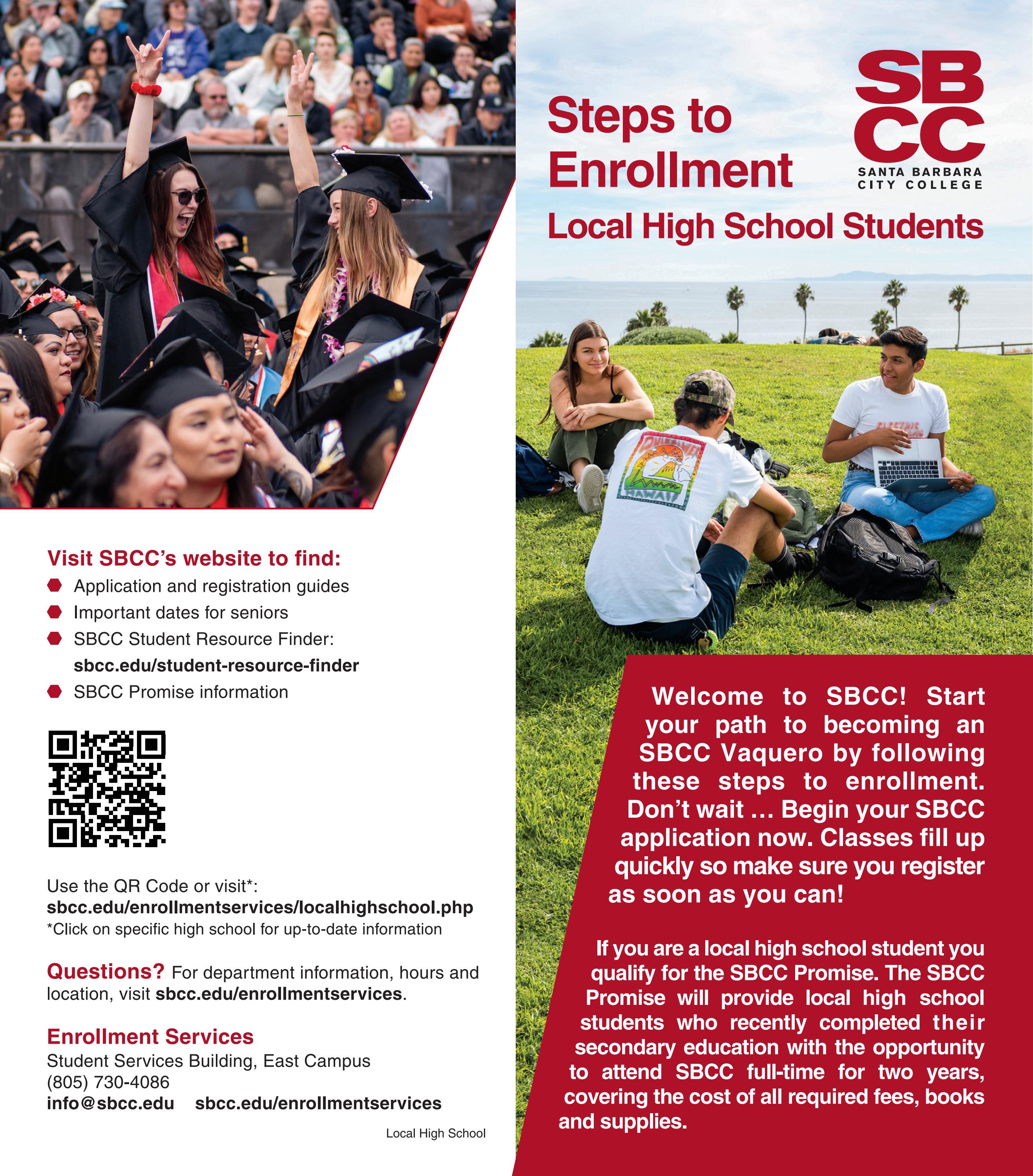 Steps to Enrollment for Local High School Students (English) by Santa ...