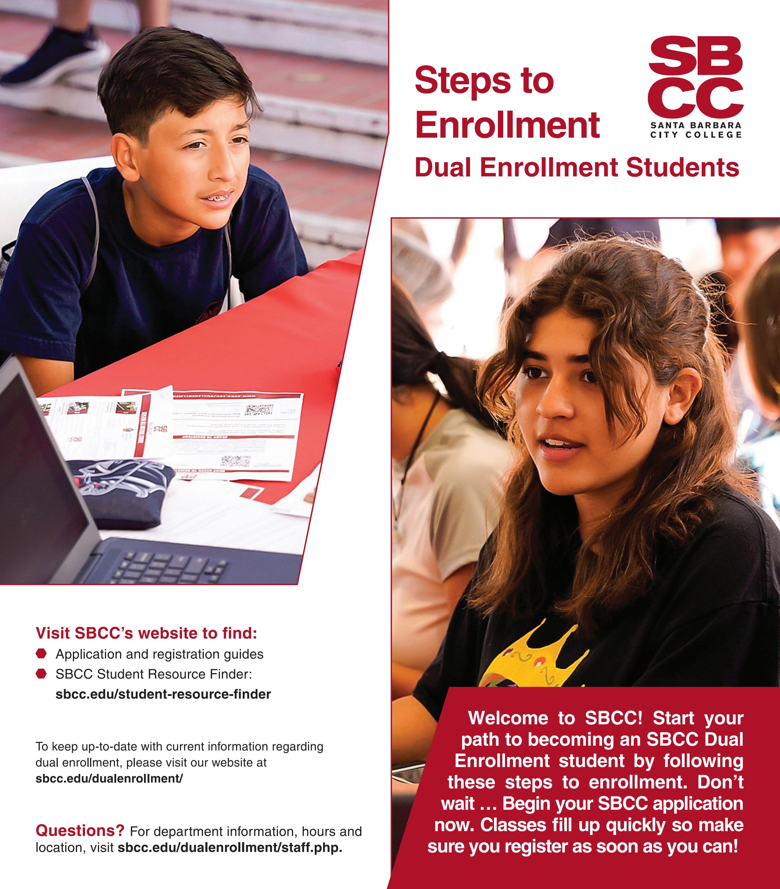 Steps to Enrollment for Dual Enrollment Students by Santa Barbara City ...