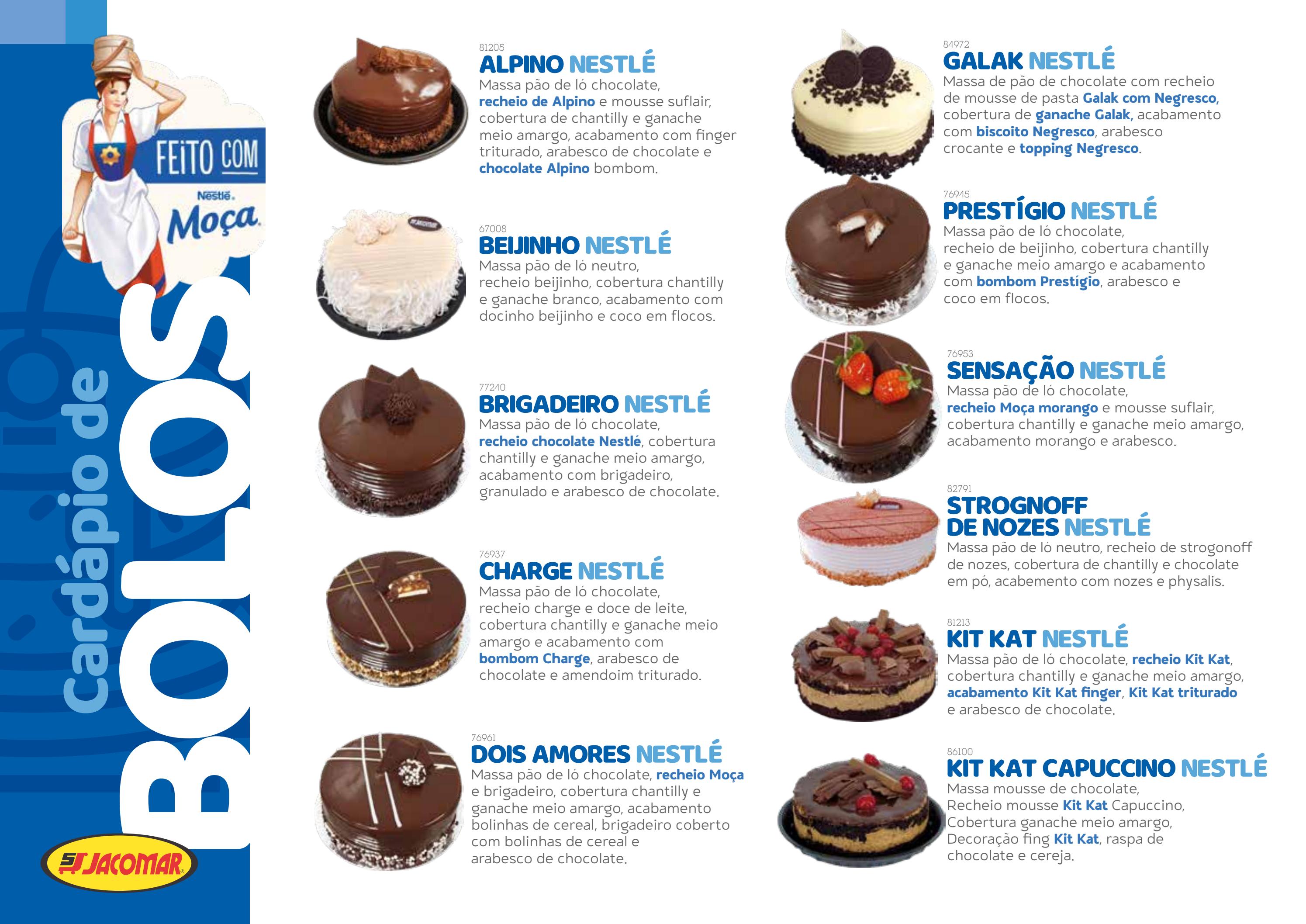 Cardápio de Bolos by Supermercado Jacomar - Issuu