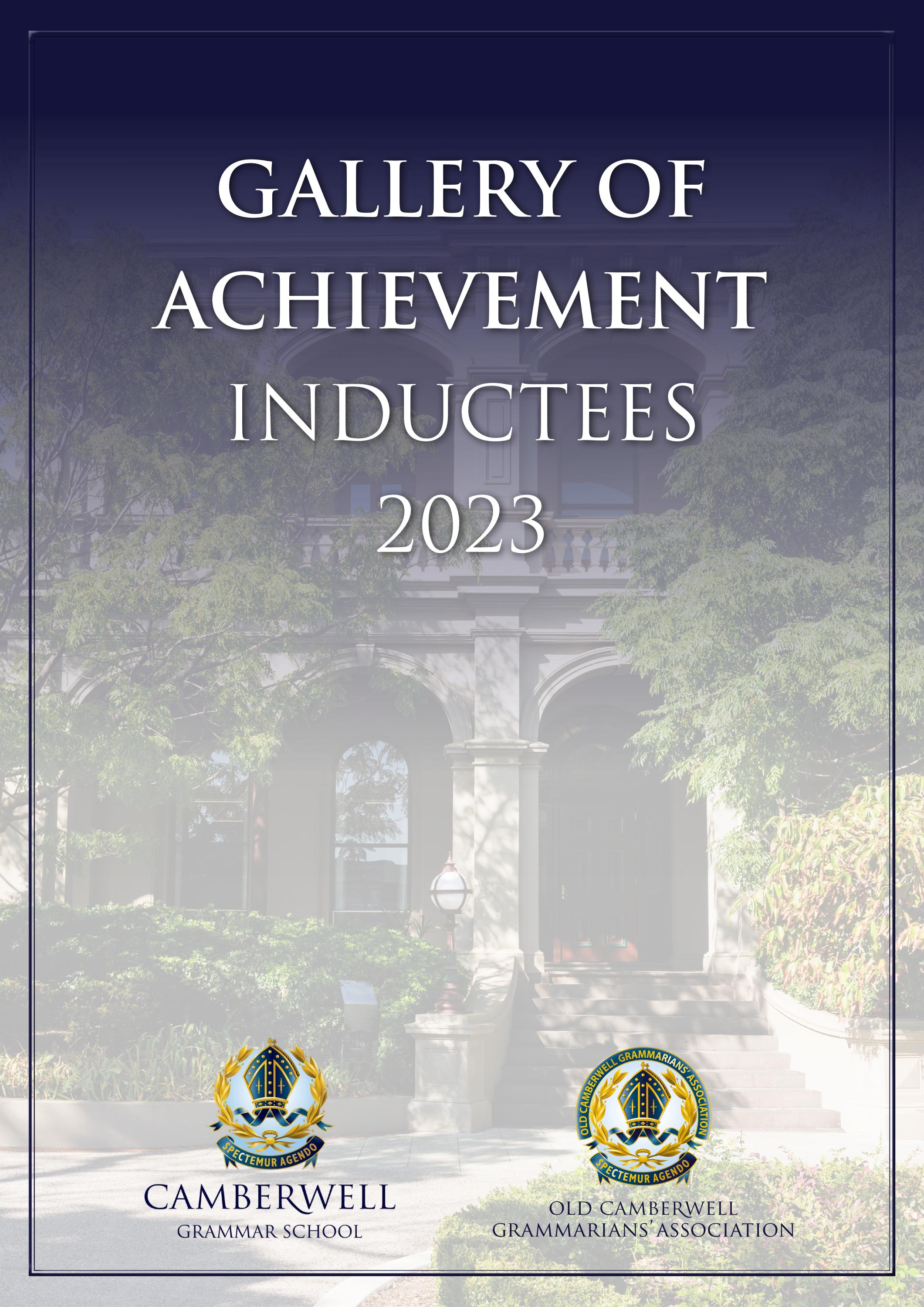 Gallery of Achievement Inductees 2023 by Camberwell Grammar School - Issuu