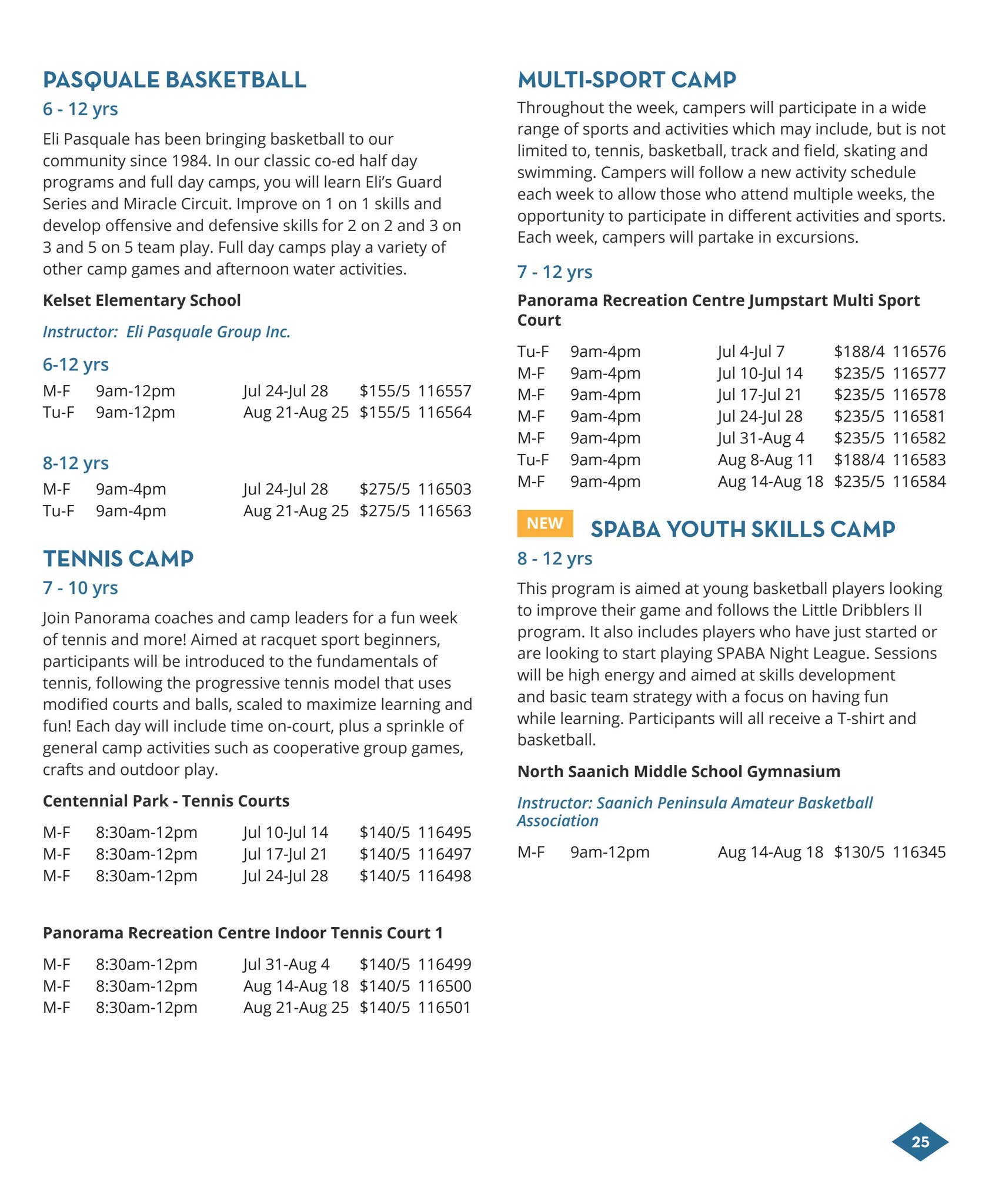 Panorama Recreation 2023 Summer Brochure by Panorama Recreation - Issuu