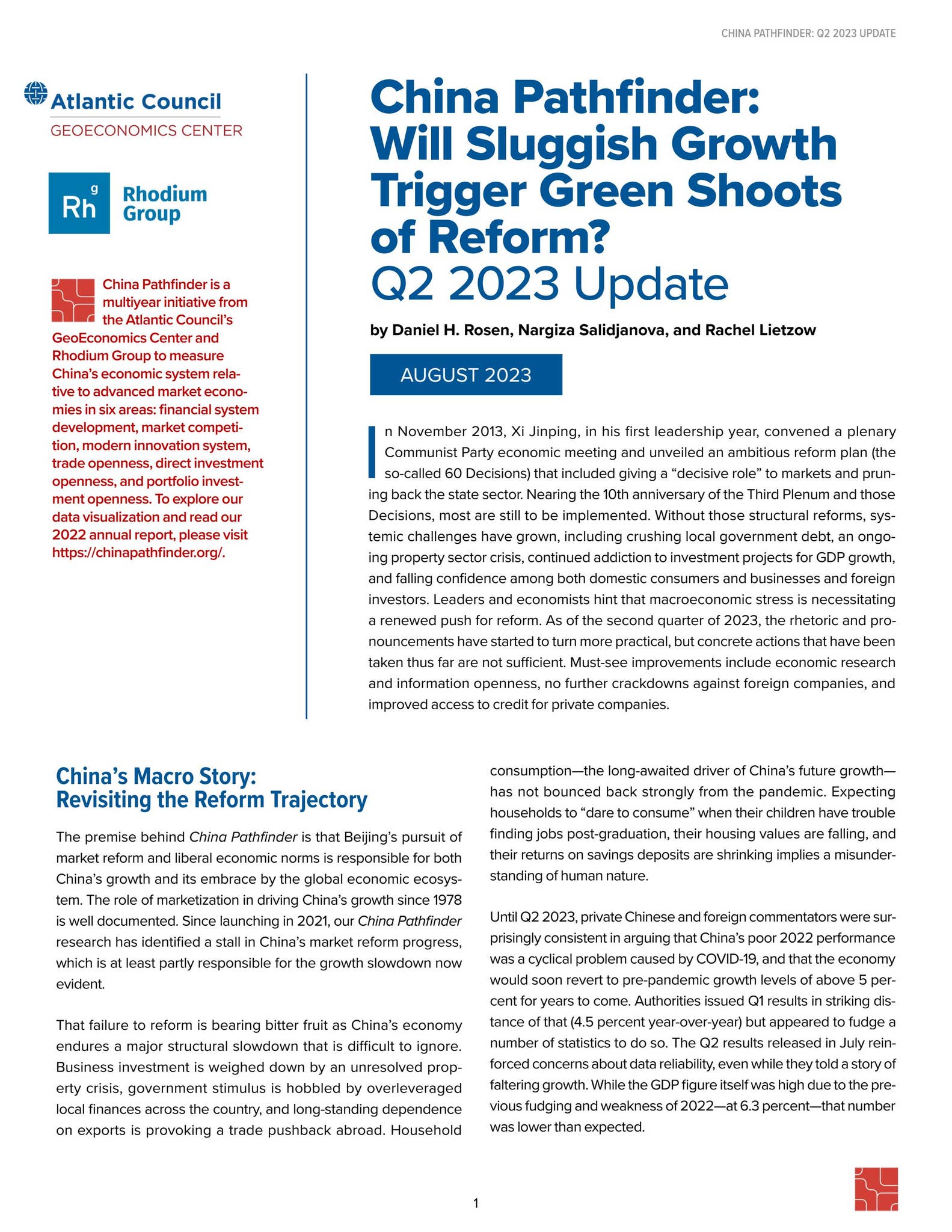 China Pathfinder: Q2 2023 Update by Atlantic Council - Issuu