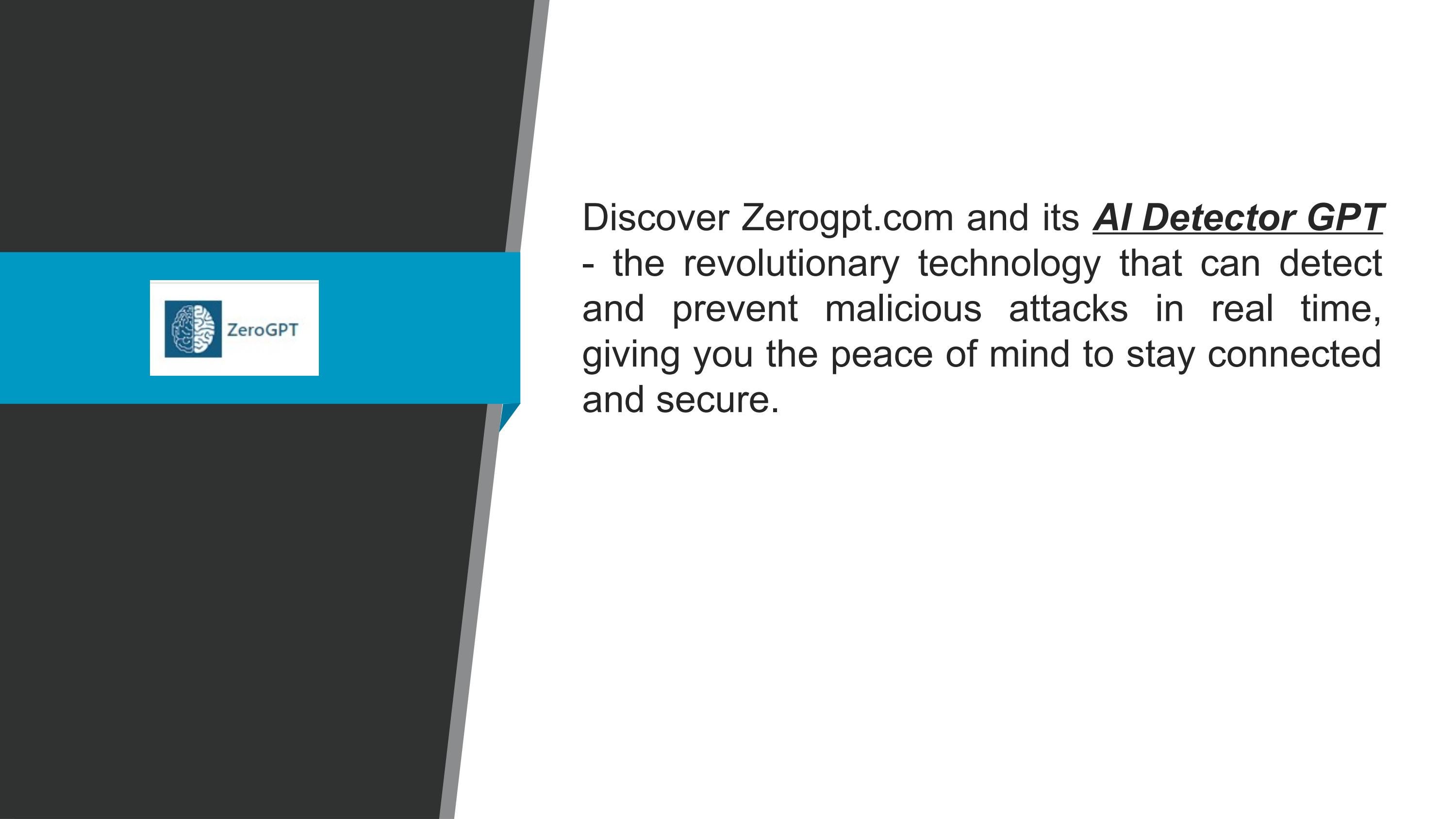 Ai Detector Gpt | Zerogpt.com by ZeroGPT - Issuu