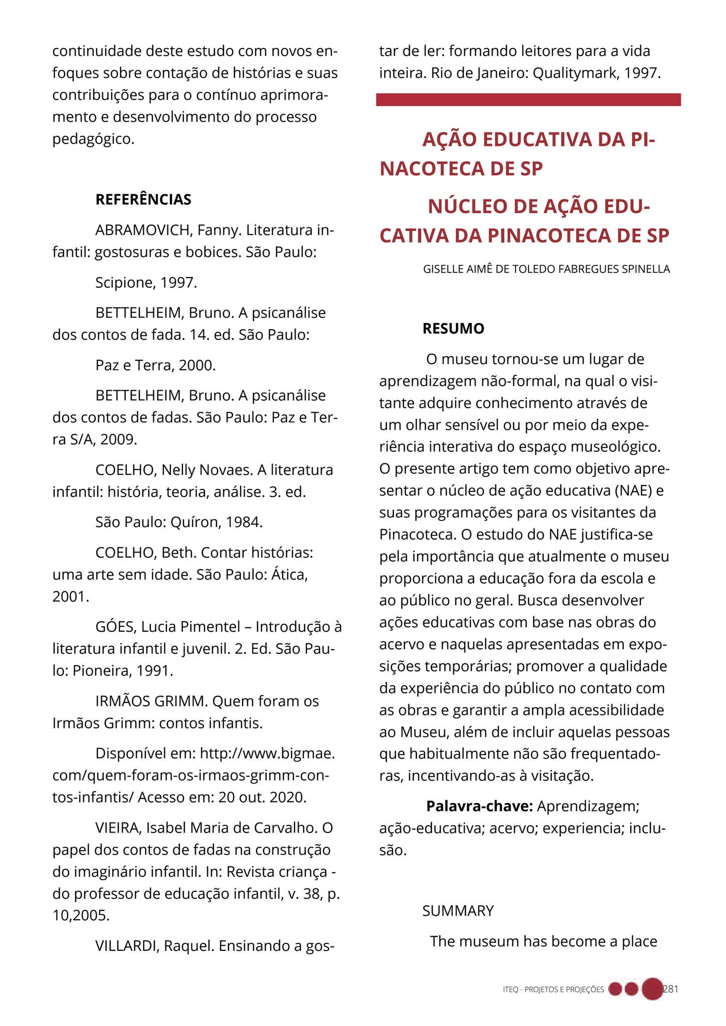Iteq Educacional Projetos e Projeções v.5. n.4 2022 by ITEQ Educacional ...