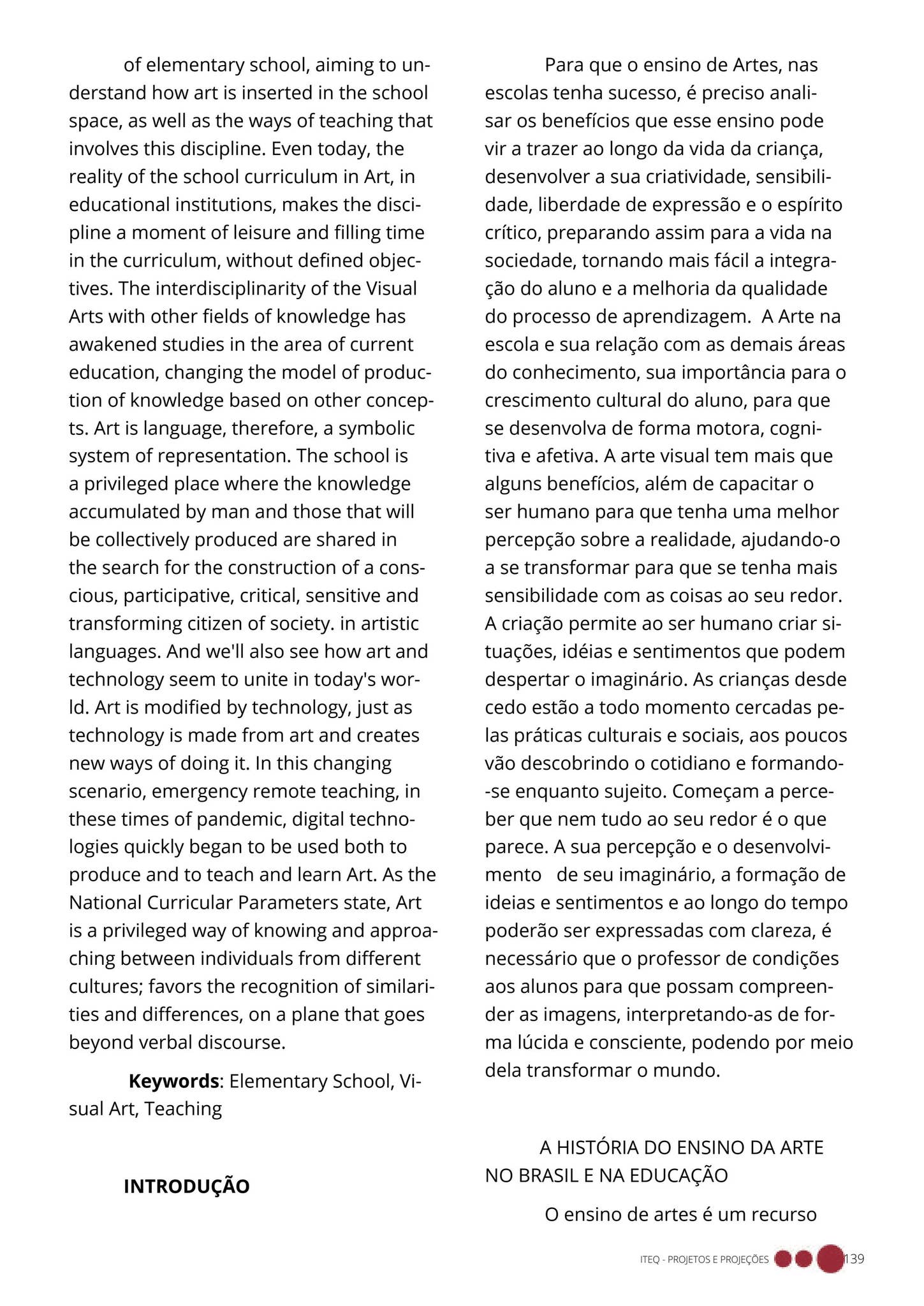 Iteq Educacional Projetos e Projeções v.5. n.6 2022 by ITEQ Educacional ...