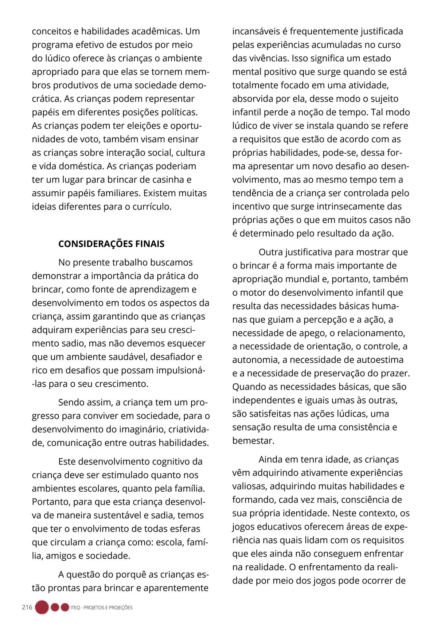 Iteq Educacional Projetos e Projeções v.5. n.6 2022 by ITEQ Educacional ...