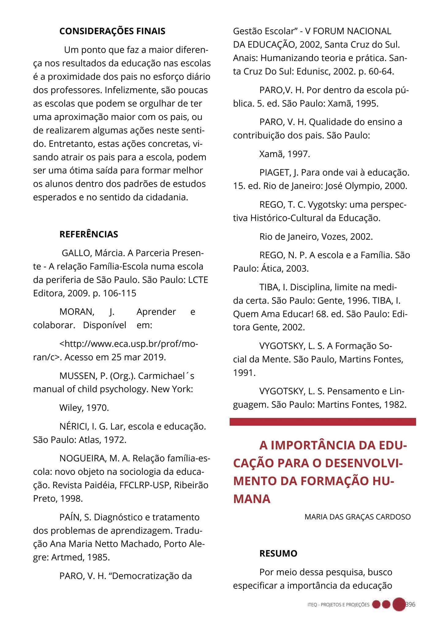 Iteq Educacional Projetos e Projeções v.5. n.6 2022 by ITEQ Educacional ...