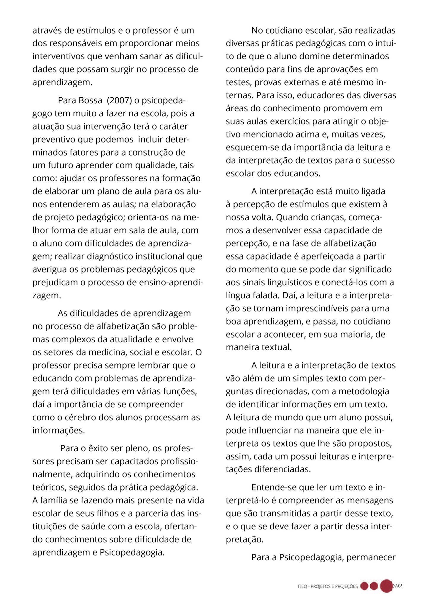 Iteq Educacional Projetos e Projeções v.5. n.6 2022 by ITEQ Educacional ...