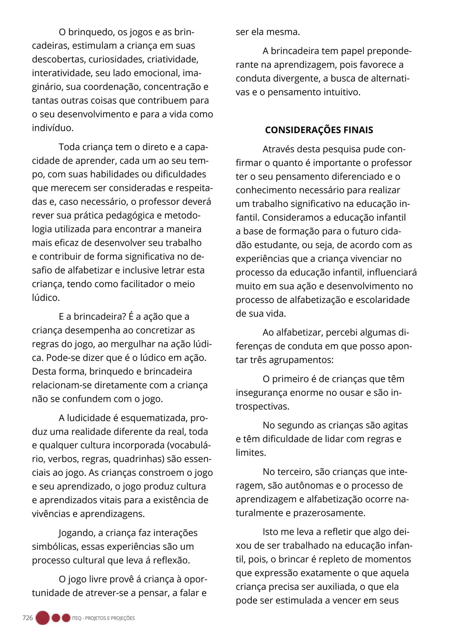 Iteq Educacional Projetos e Projeções v.5. n.6 2022 by ITEQ Educacional ...