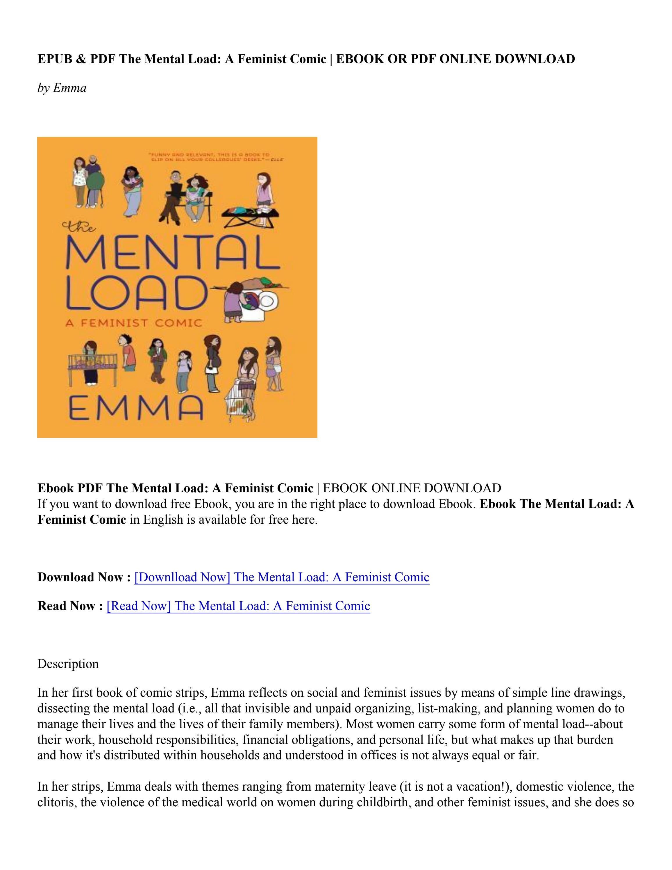 Download PDF/Epub The Mental Load: A Feminist Comic - Emma by ...