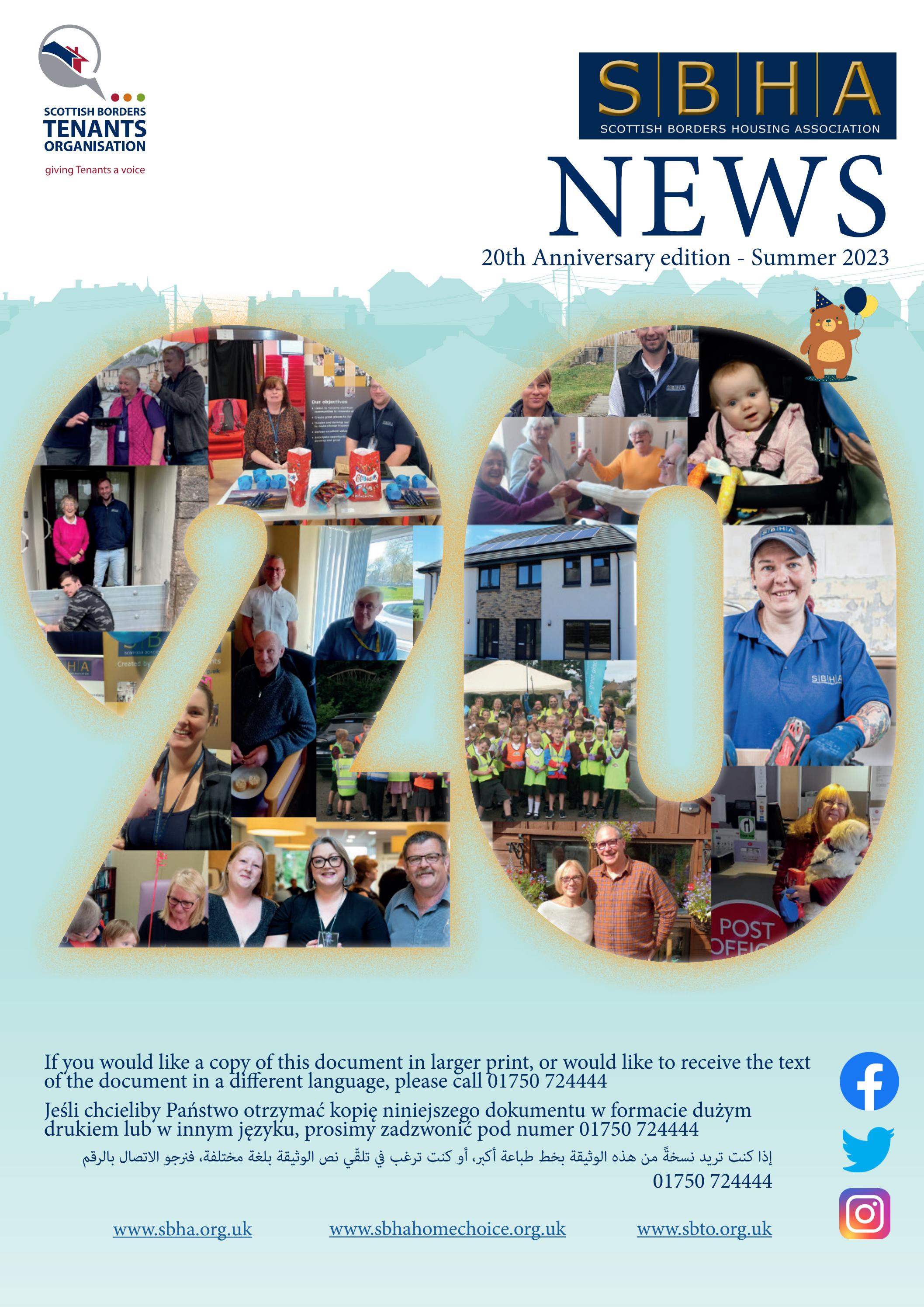 SBHA Summer Newsletter - 20th Anniversary edition by Scottish Borders ...