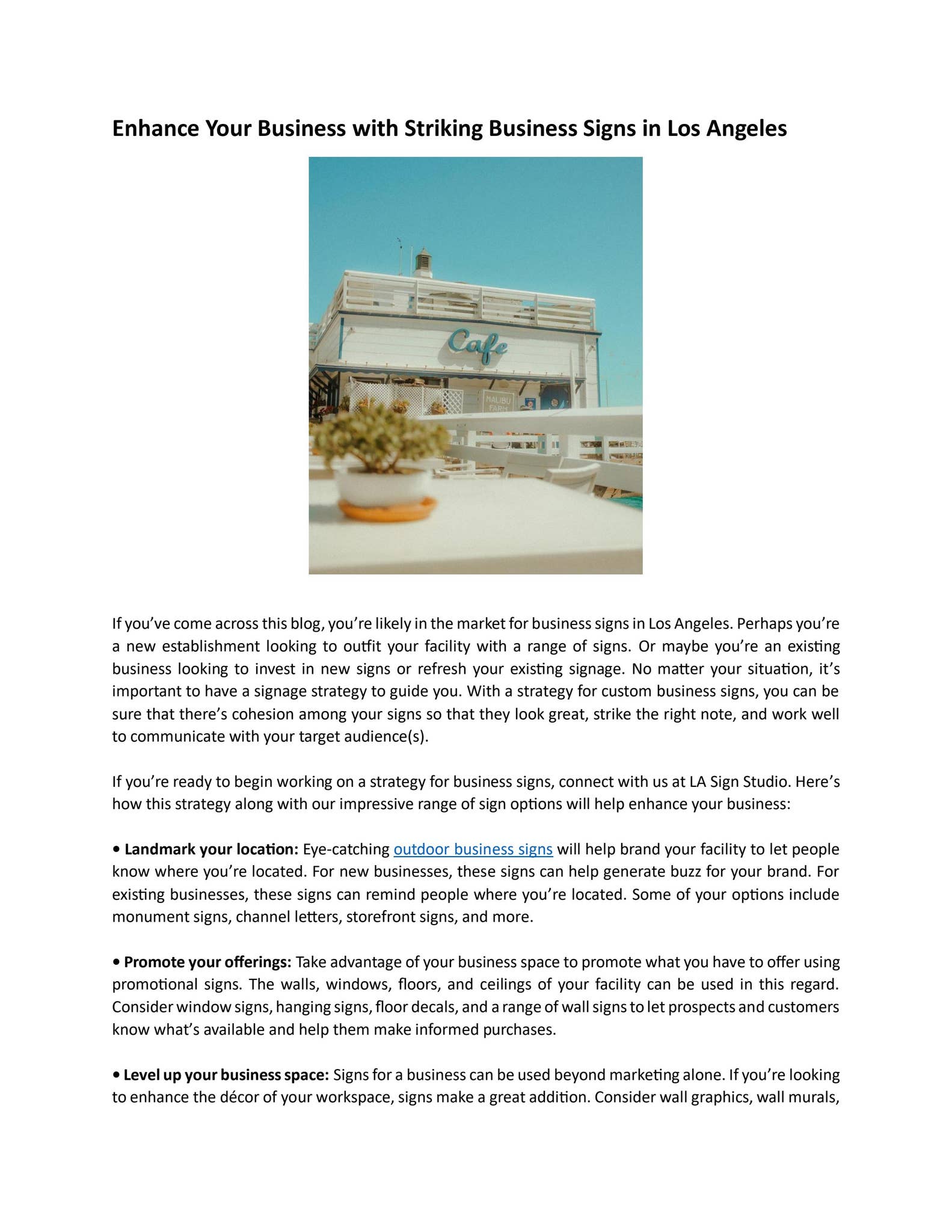 Enhance Your Business With Striking Business Signs in Los Angeles by LA ...