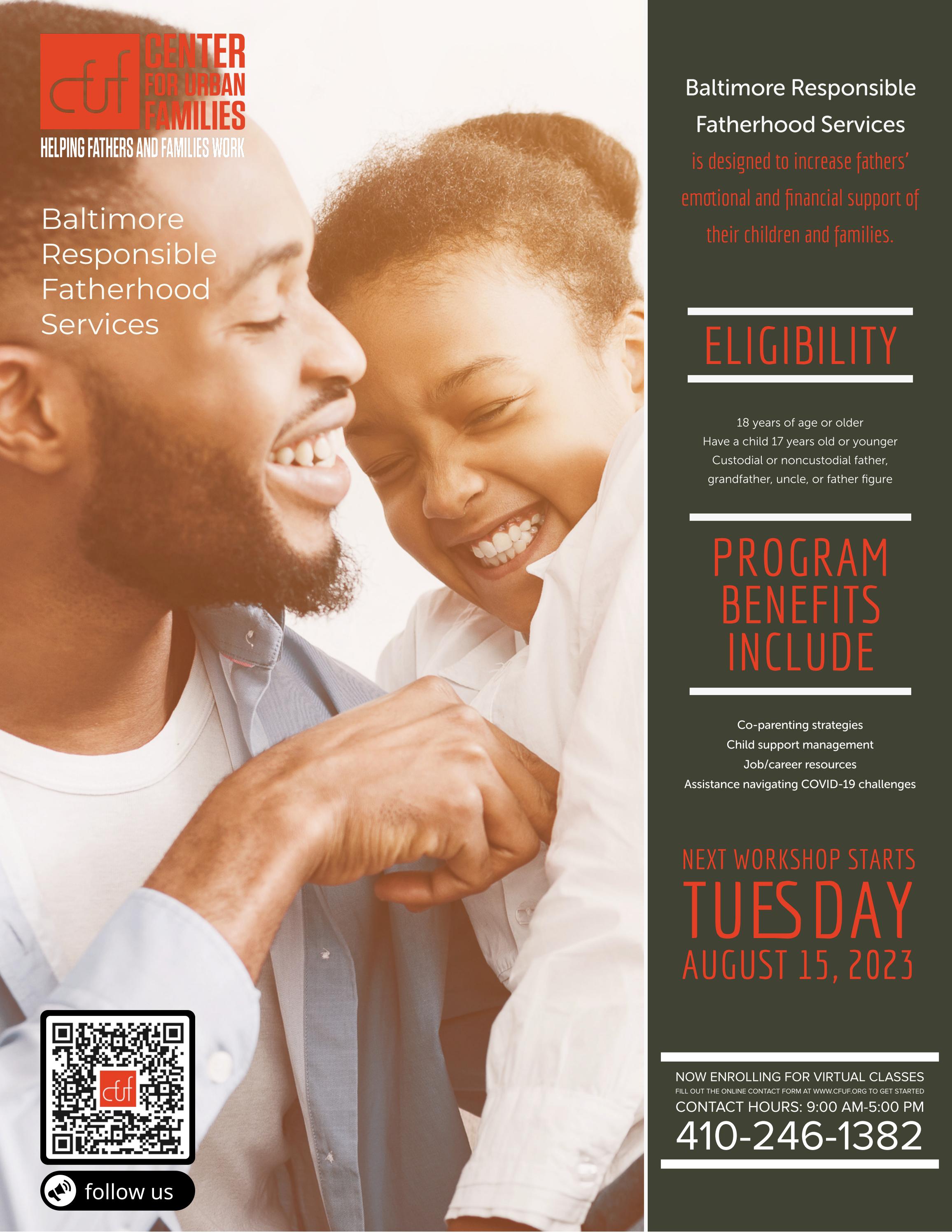 CFUF Baltimore Responsible Fatherhood Services Flyer by Center for ...