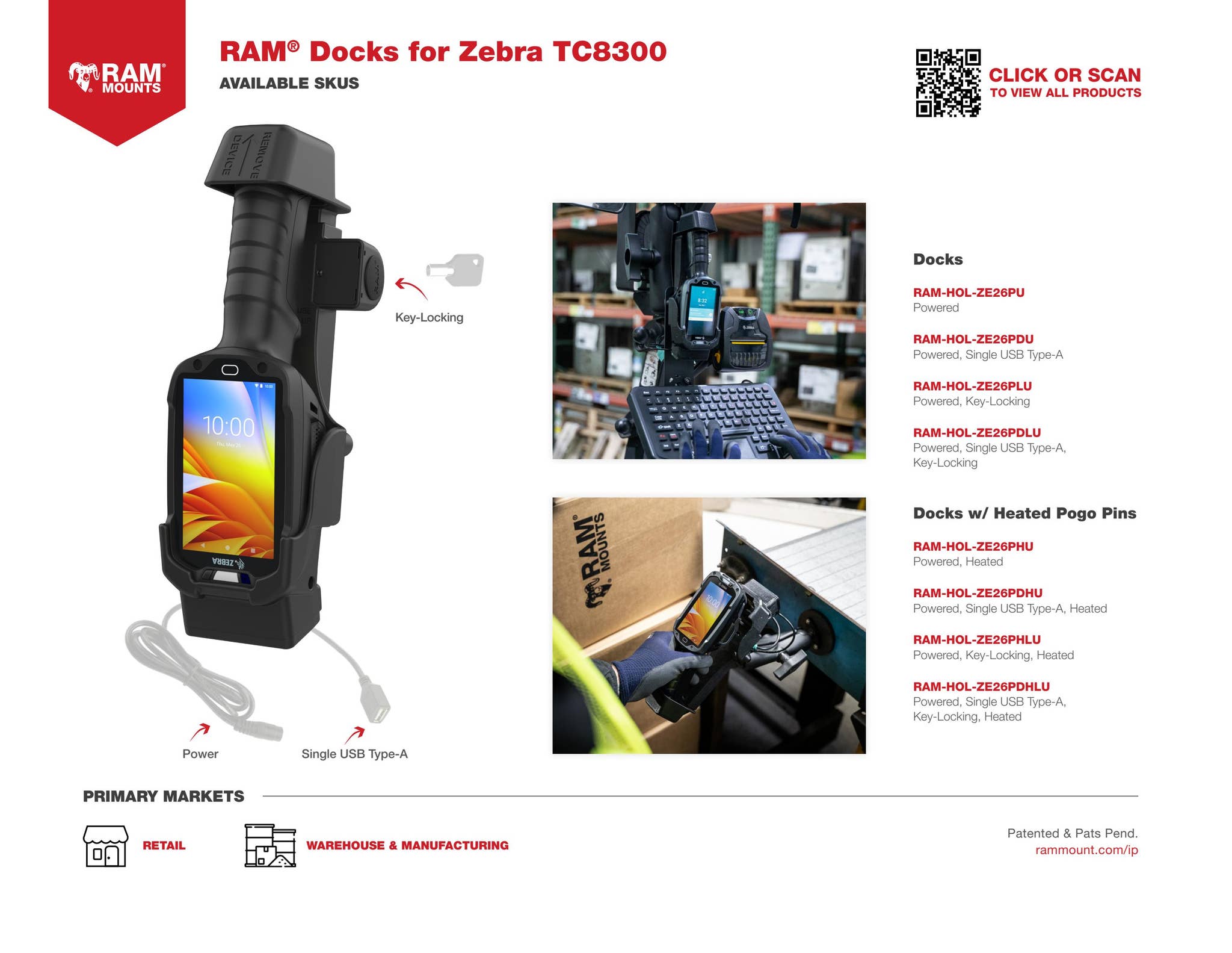 Buyer's Guide: RAM® Docks for Zebra TC8300 by RAM Mounts - Issuu