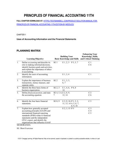 Accounting Principles 11th Edition