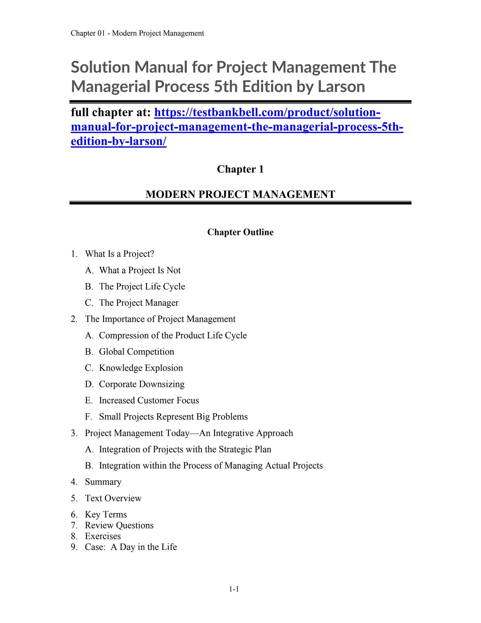 Solution manual for project management the managerial process 5th ...