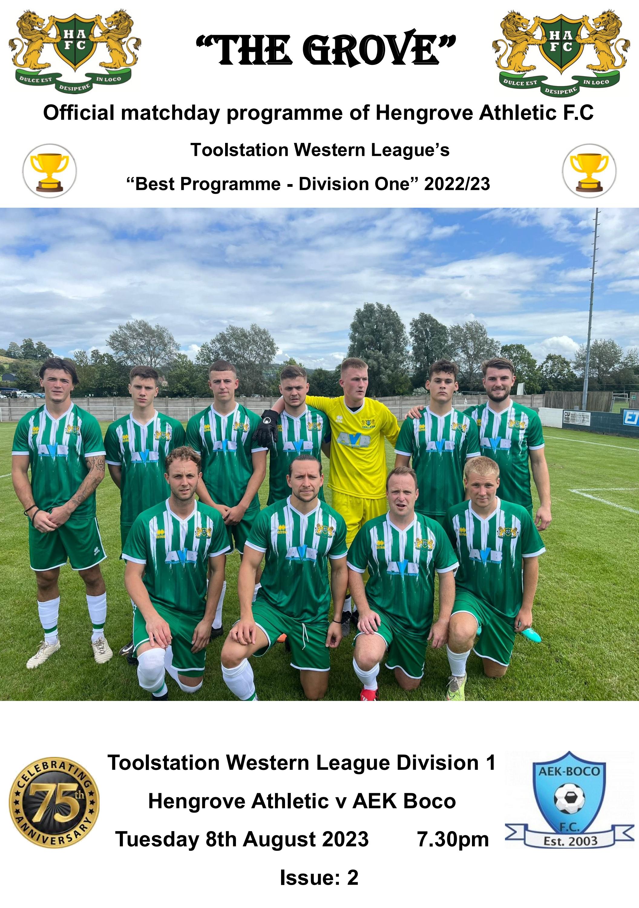 Hengrove Athletic v AEK Boco 8th August by hamdonmedia - Issuu