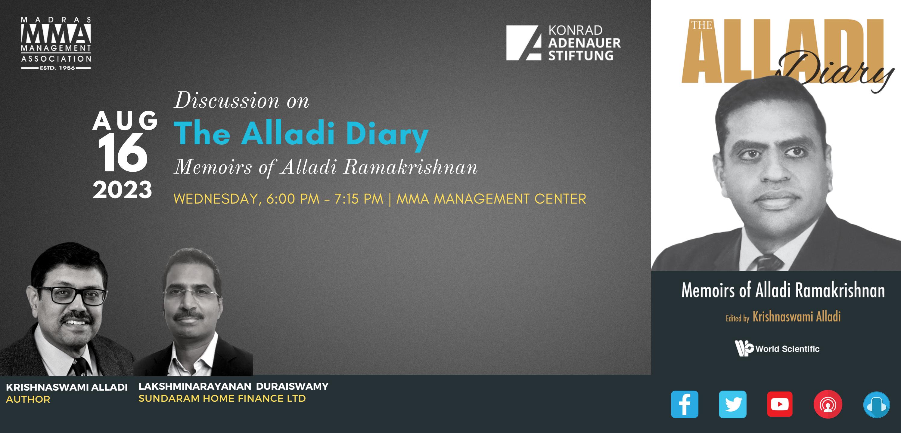 The Alladi Diary - 16 Aug 2023 by Madras Management Association - Issuu