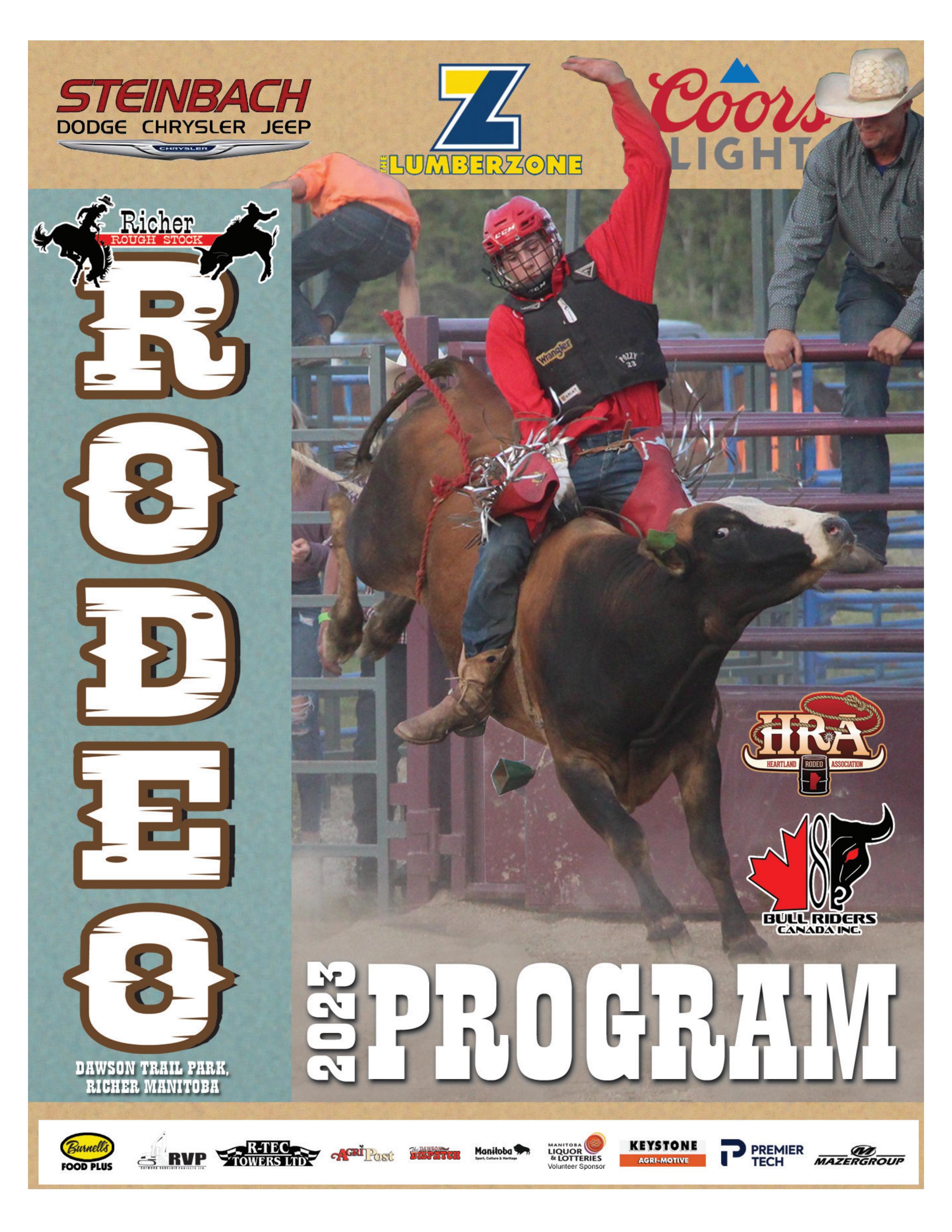 Richer Rough Stock Rodeo Program 2023 by The Dawson Trail Dispatch - Issuu