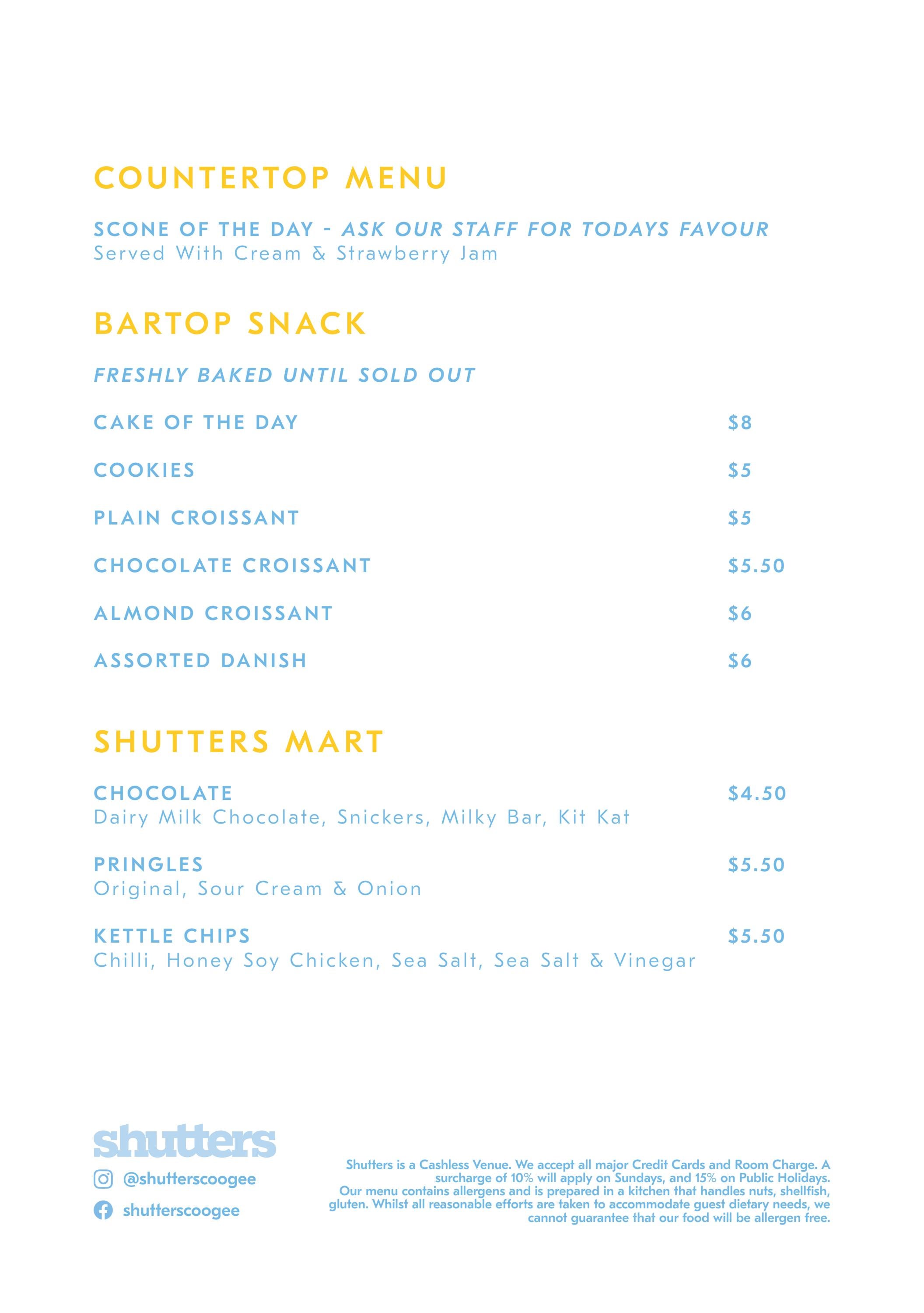 Mini Bar Menu by cpcoogeebeach - Issuu