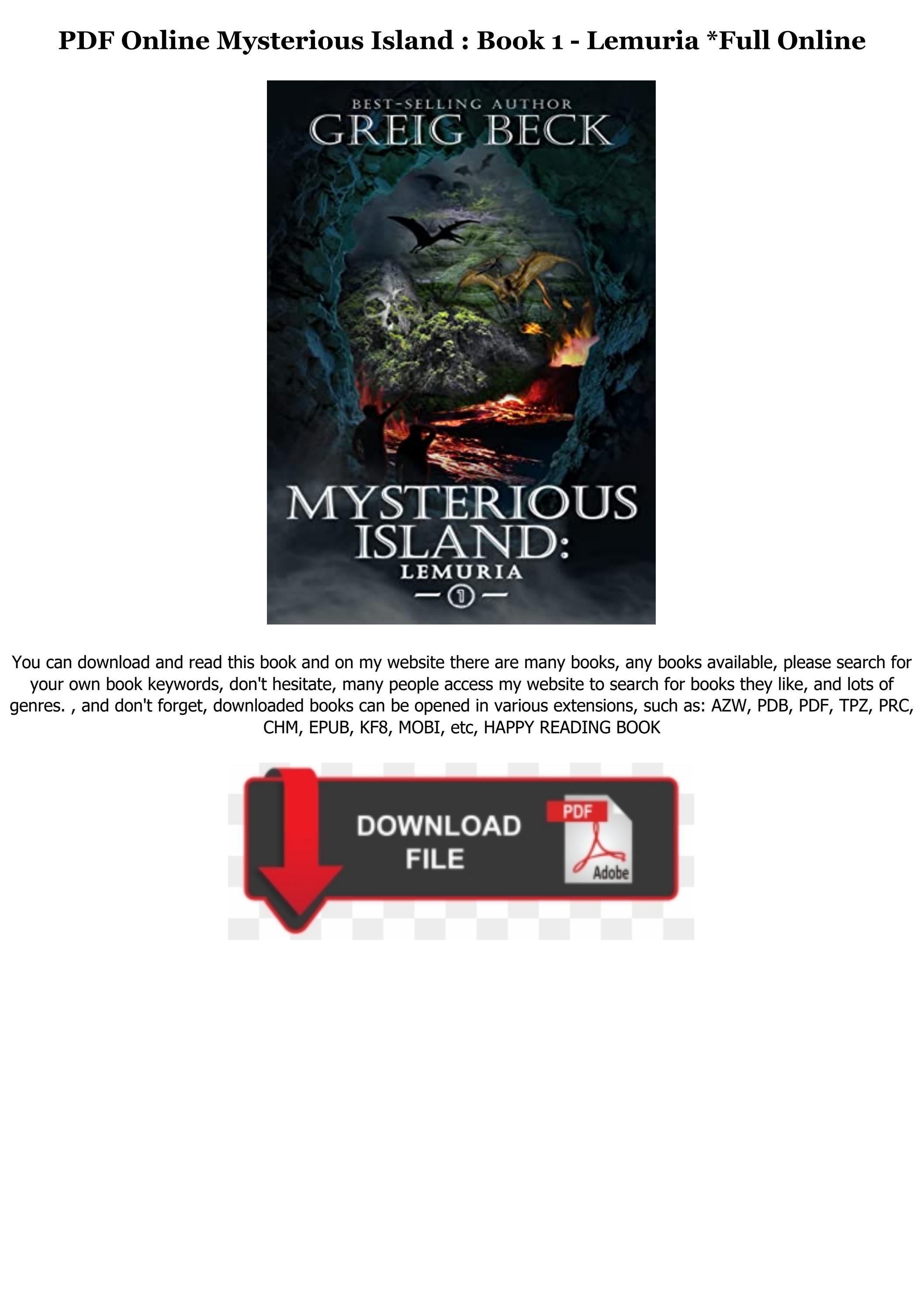 [GET] PDF Mysterious Island : Book 1 - Lemuria Full PDF by achterhofhachterhofh - Issuu