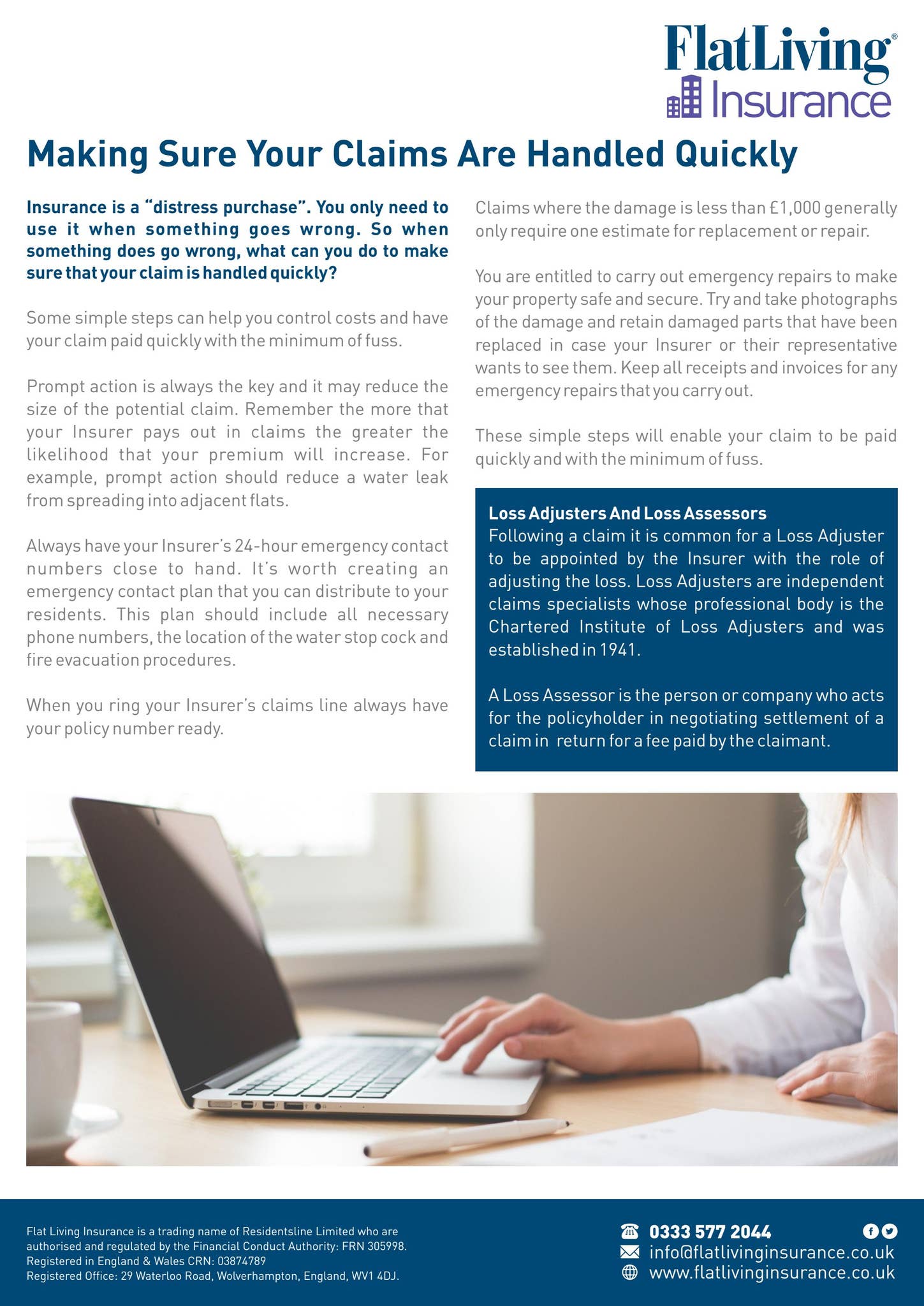 FLI - Making Sure Your Claims are Handled Quickly by Residentsline - Issuu