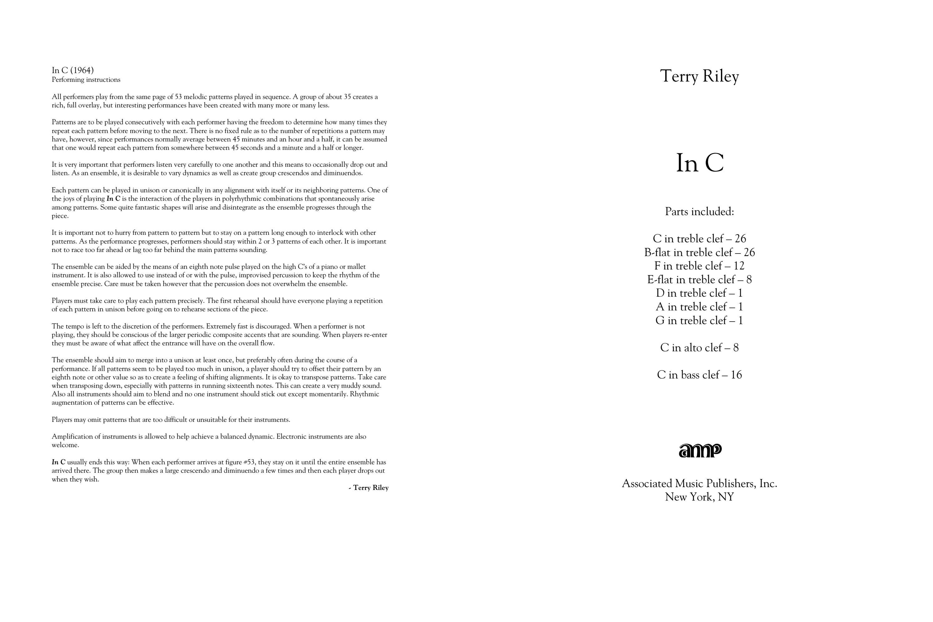 Riley IN C by ScoresOnDemand - Issuu