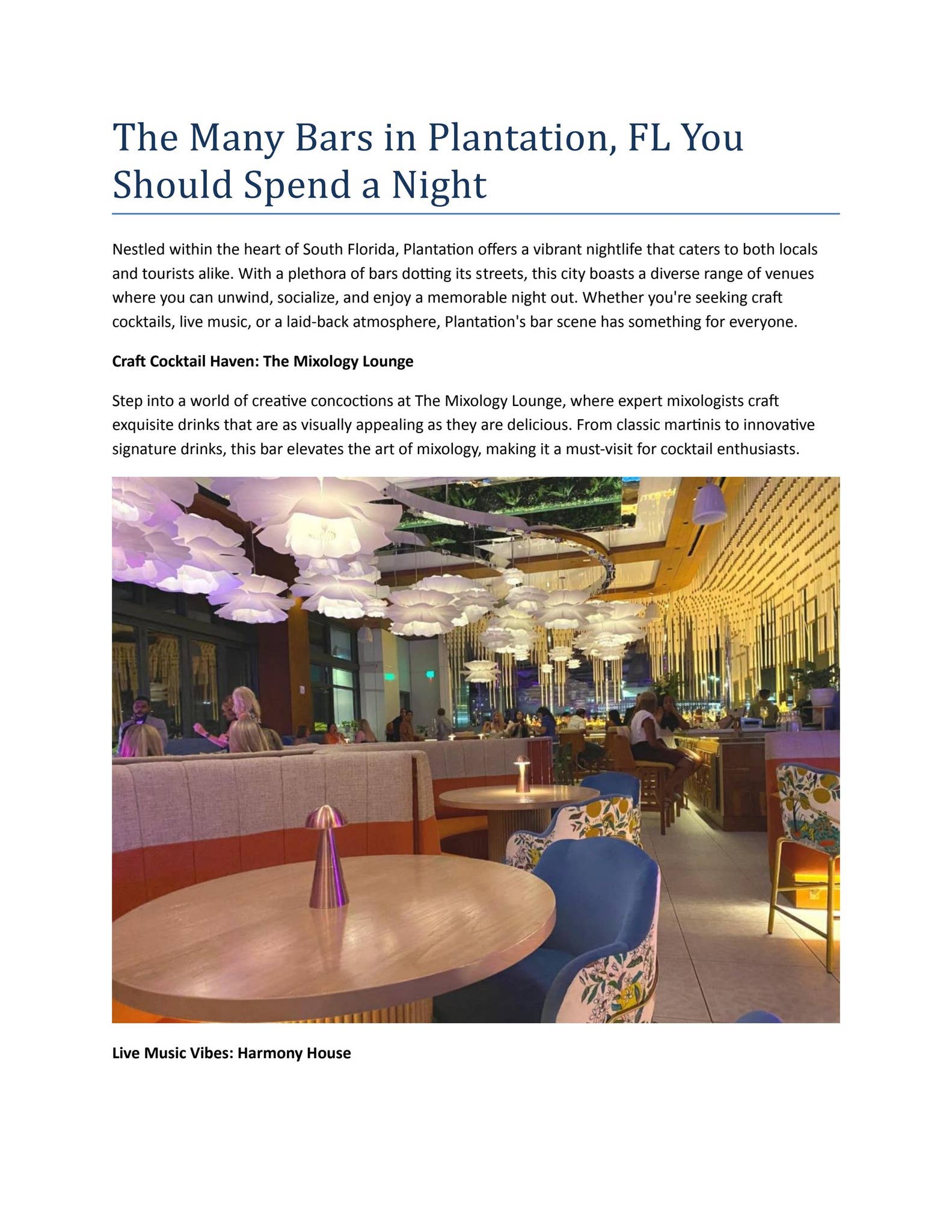 The Many Bars In Plantation, FL You Should Spend A Night by Plantation ...