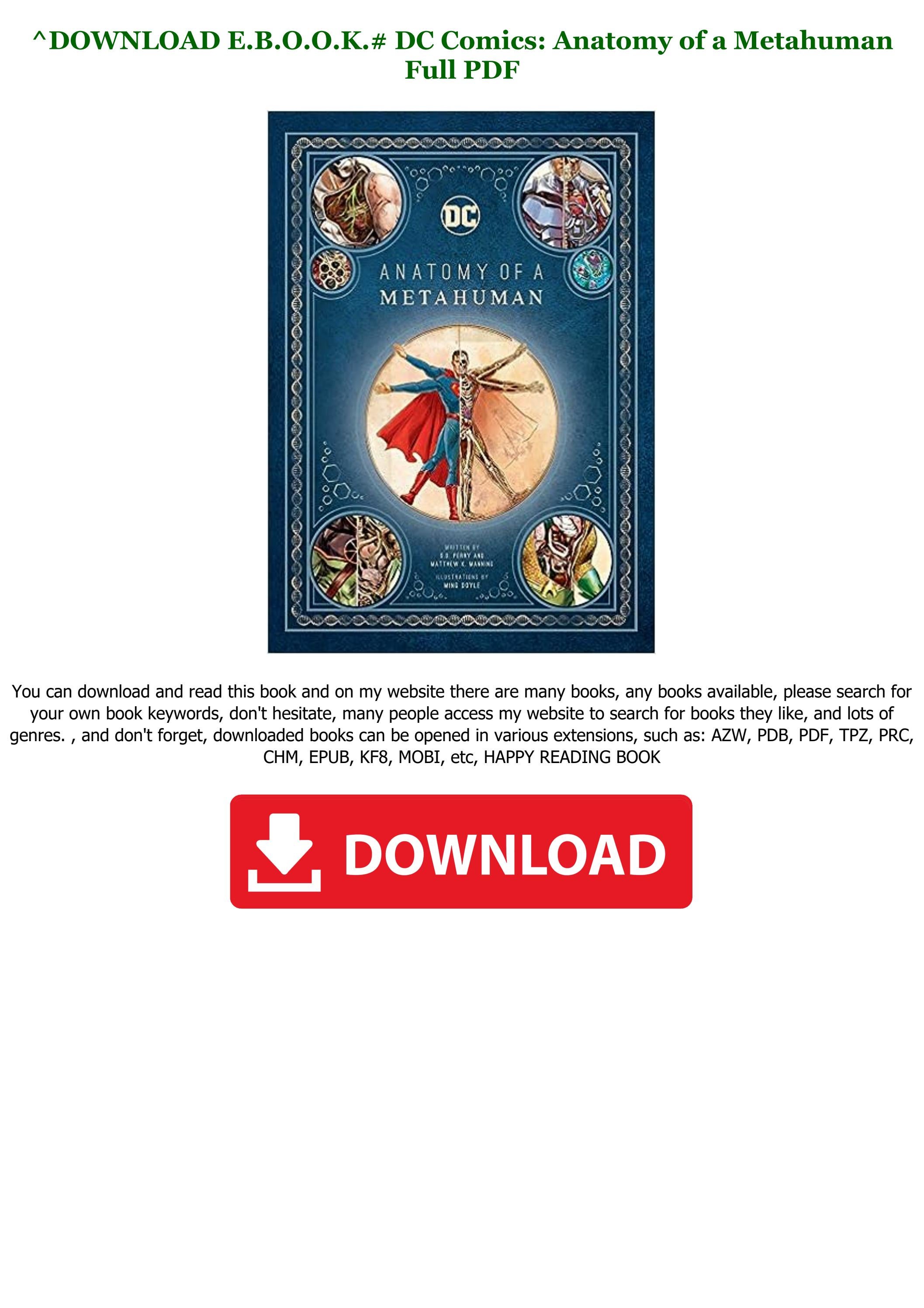 Free Download DC Comics: Anatomy of a Metahuman Pre Order by ...