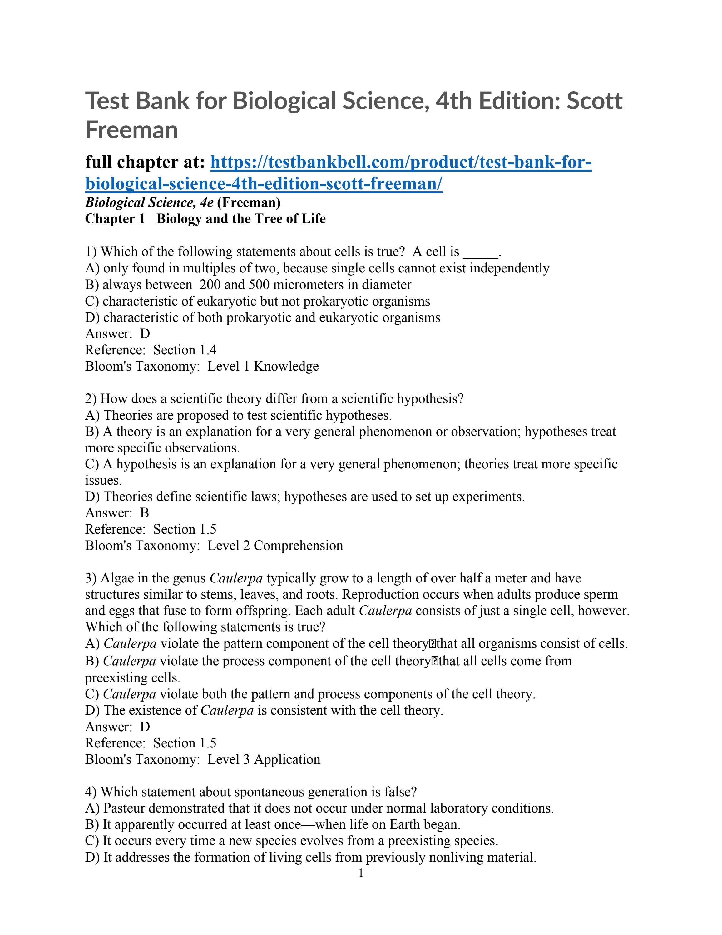 Scott Freeman Biology