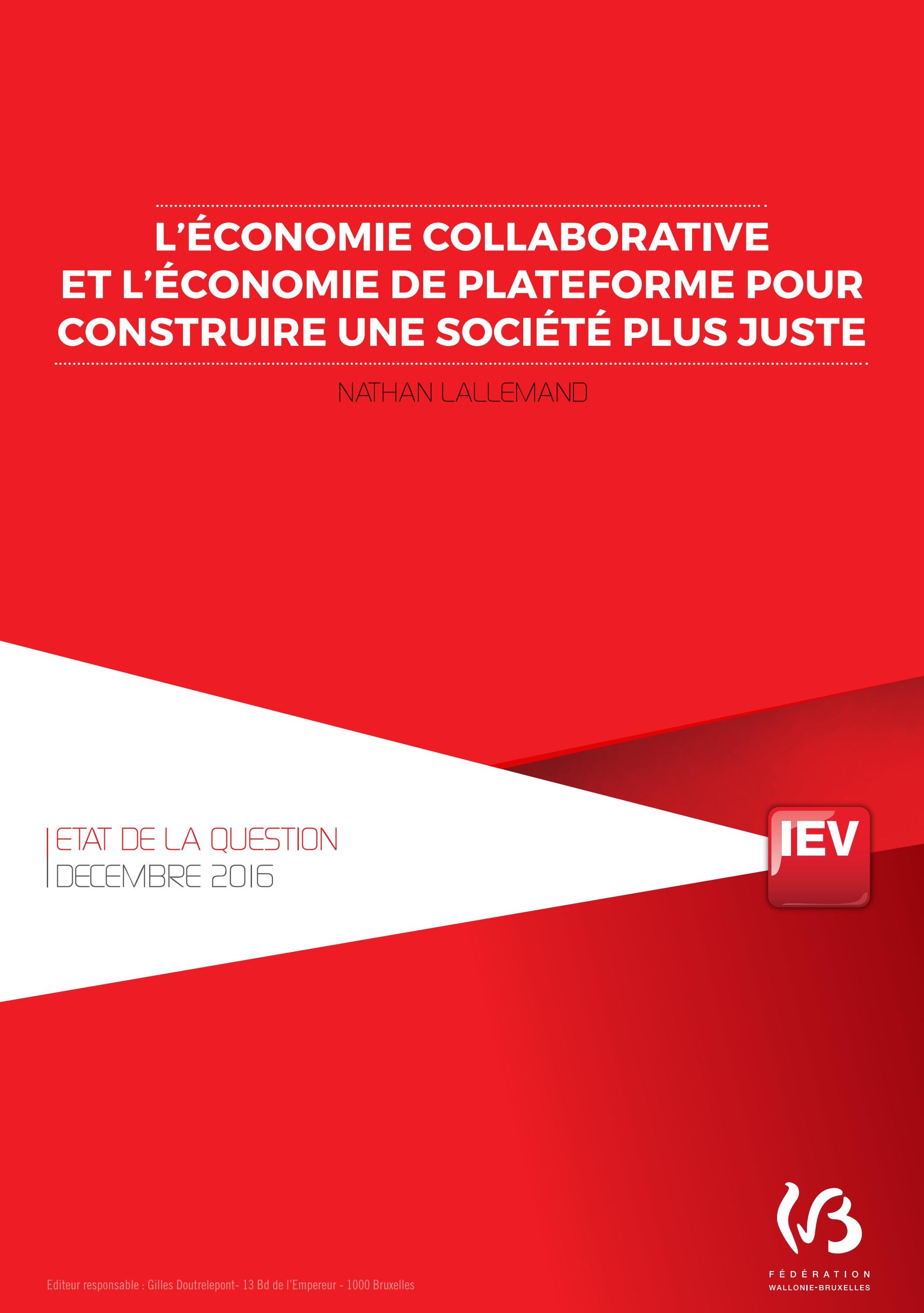 L'économie collaborative et l'économie de plateforme pour construire une société plus juste by ...