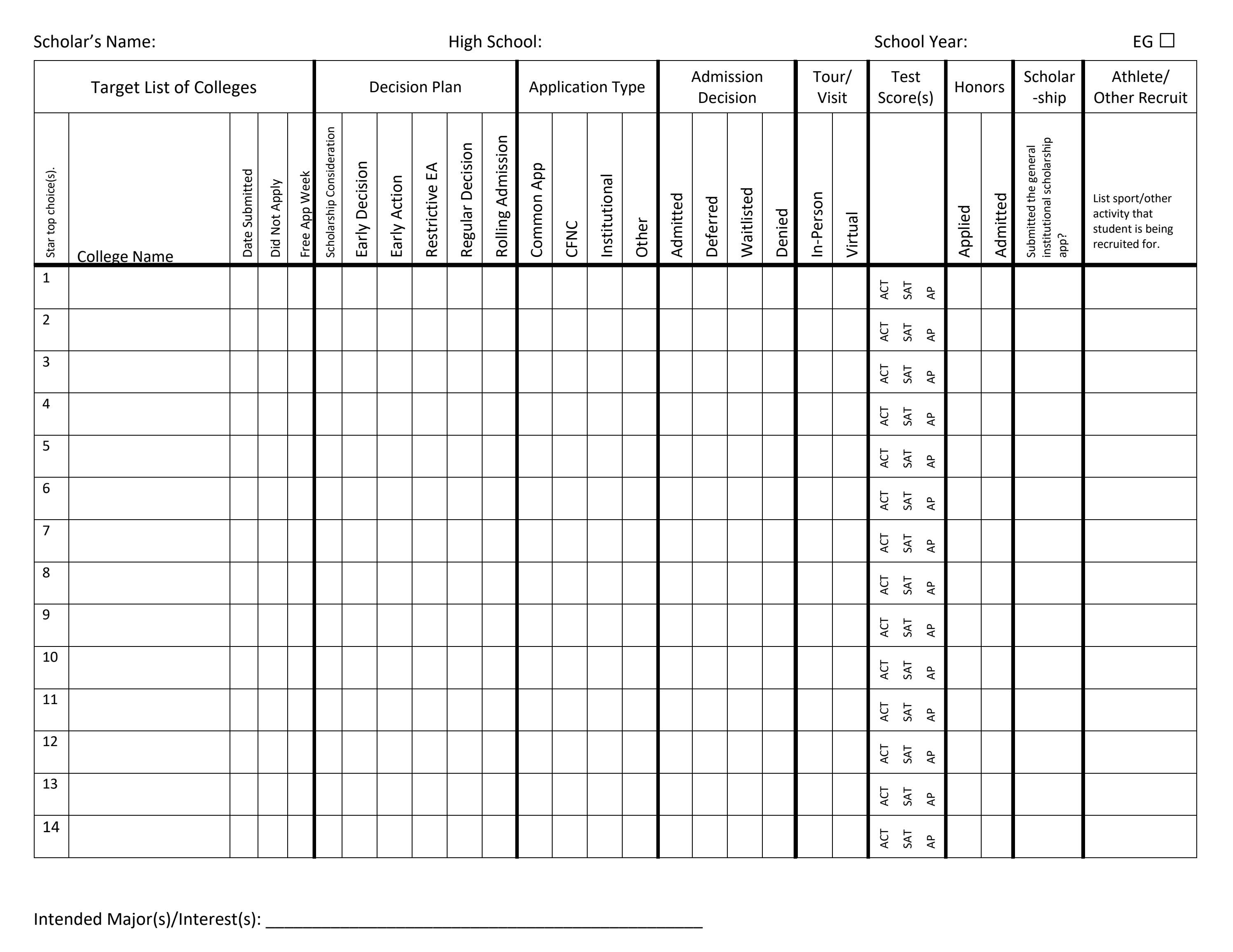 College List Tracking Card 2023-24 by cscp - Issuu
