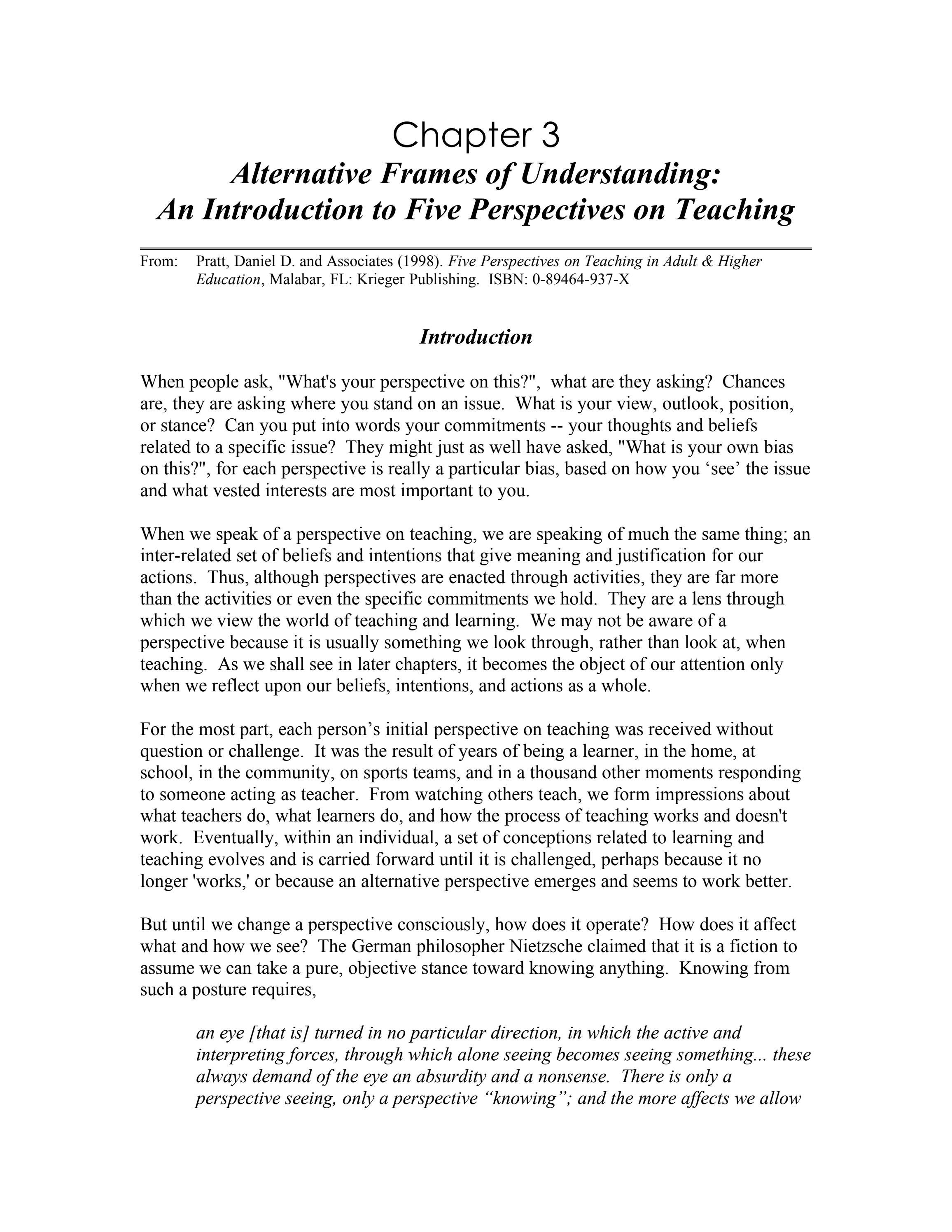 Five Perspectives on Teaching by VictorLi2016 - Issuu