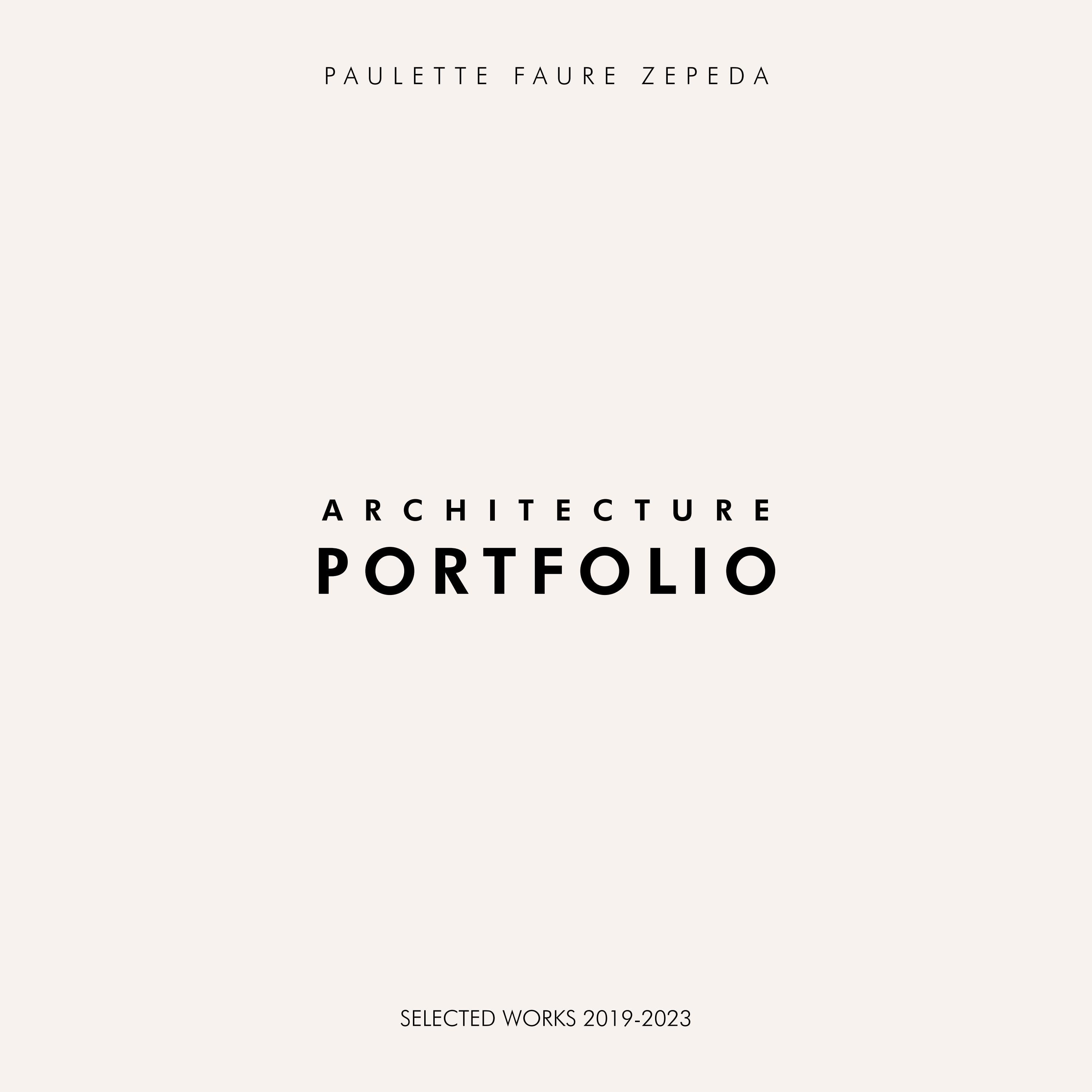ARCHITECTURE PORTFOLIO 2023 by Paulette Faure - Issuu