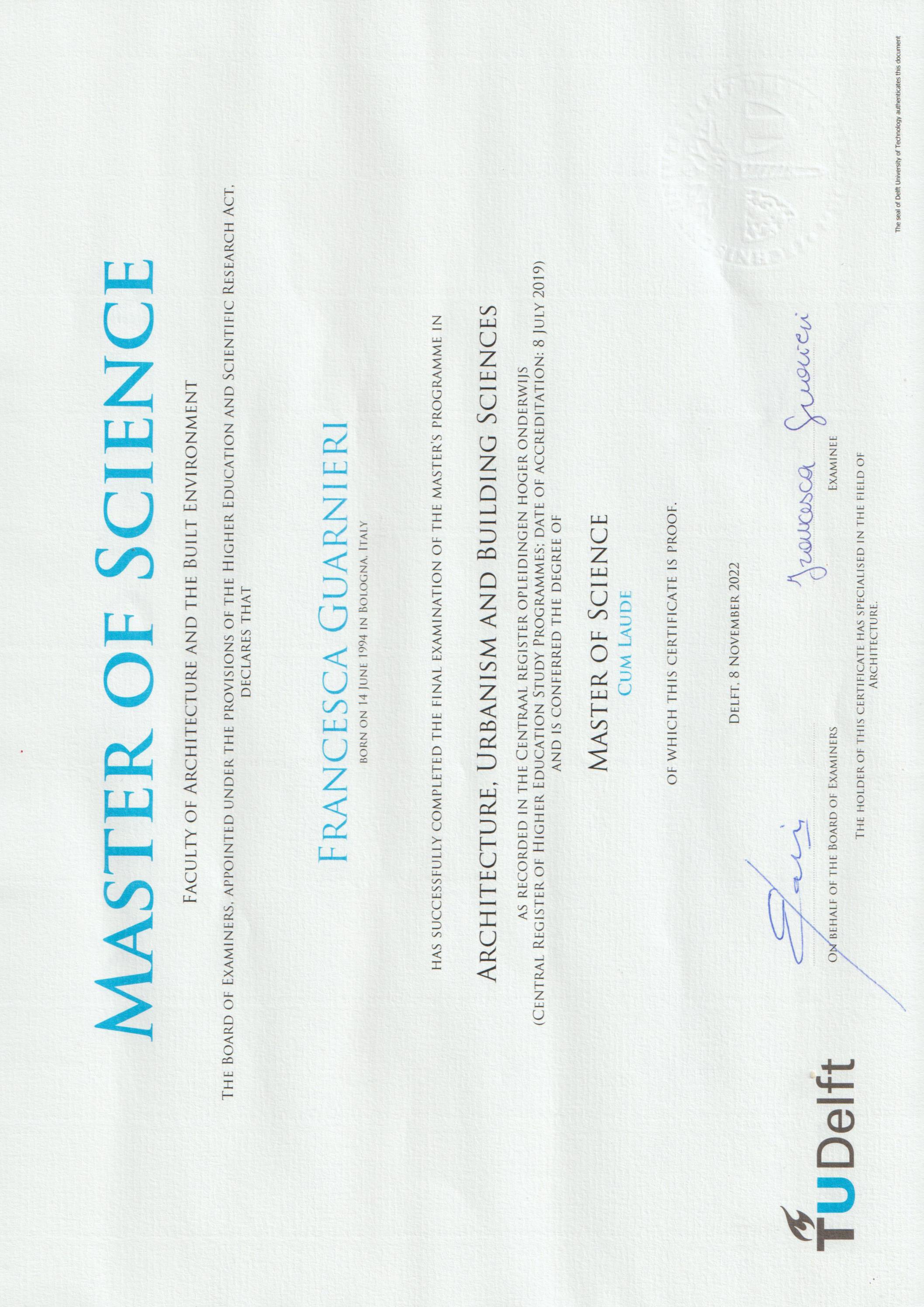 Academic Certificates By Francesca Guarnieri Issuu